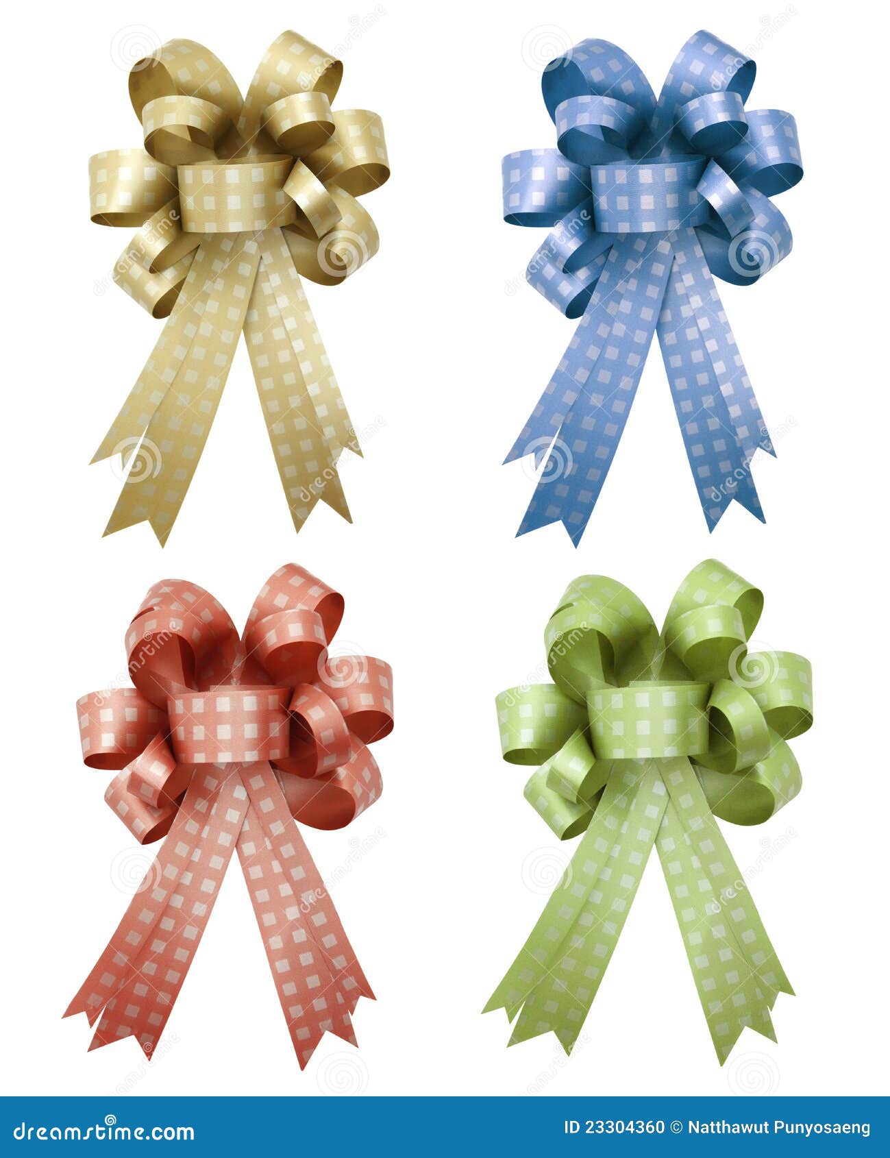 Set of Gift Ribbon and Bow Isolated Stock Photo - Image of decorative ...