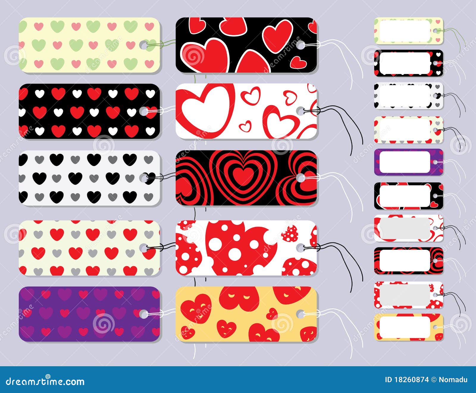 Set of Gift Tags Tied with String Stock Vector - Illustration of ...