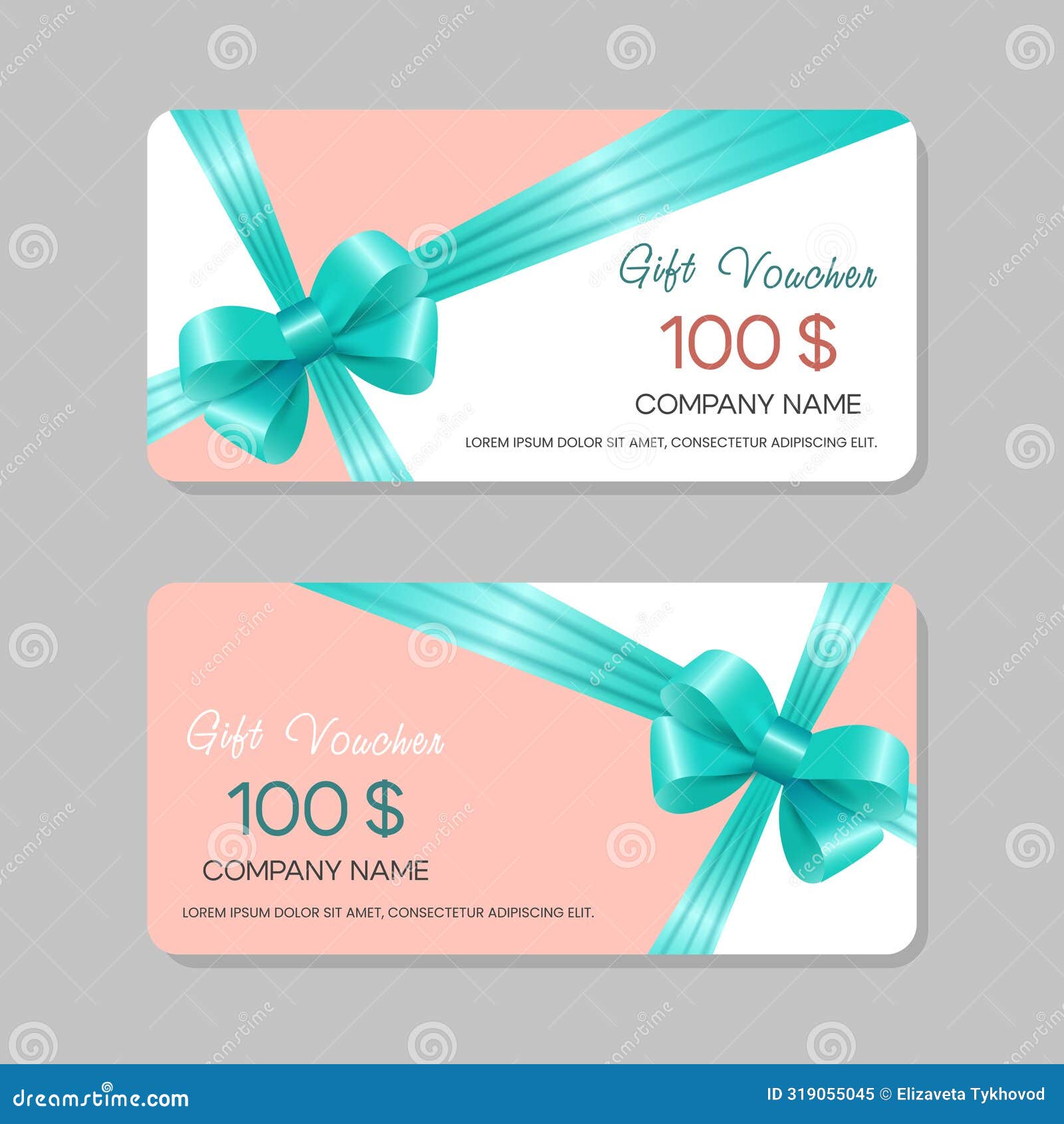 Set of Gift Vouchers. Gift Certificate Template Stock Vector ...