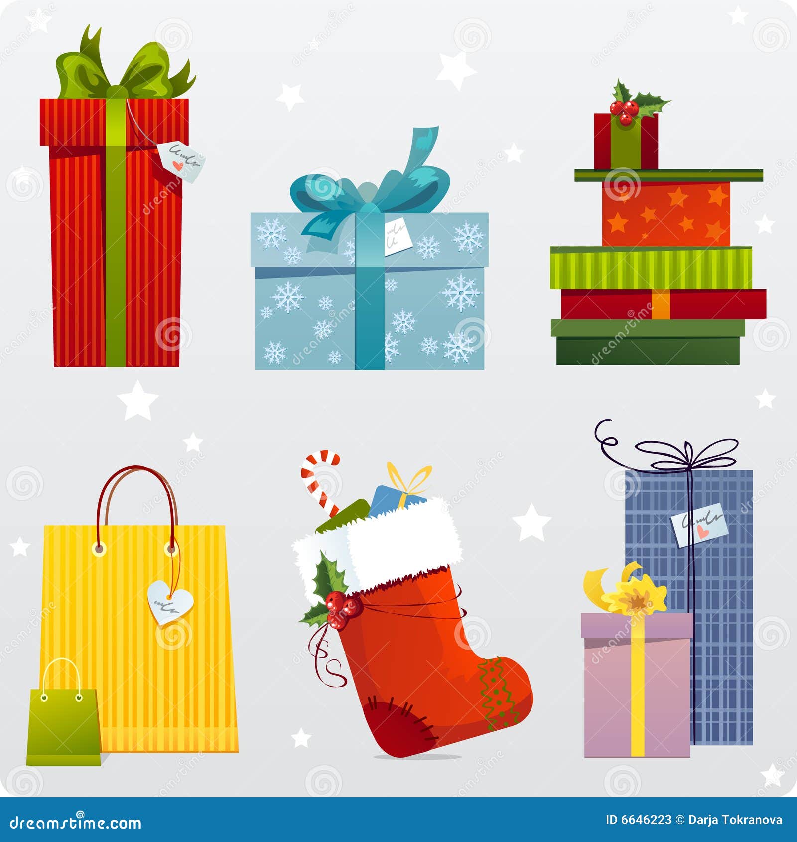 Set of gifts stock vector. Illustration of anniversary - 6646223