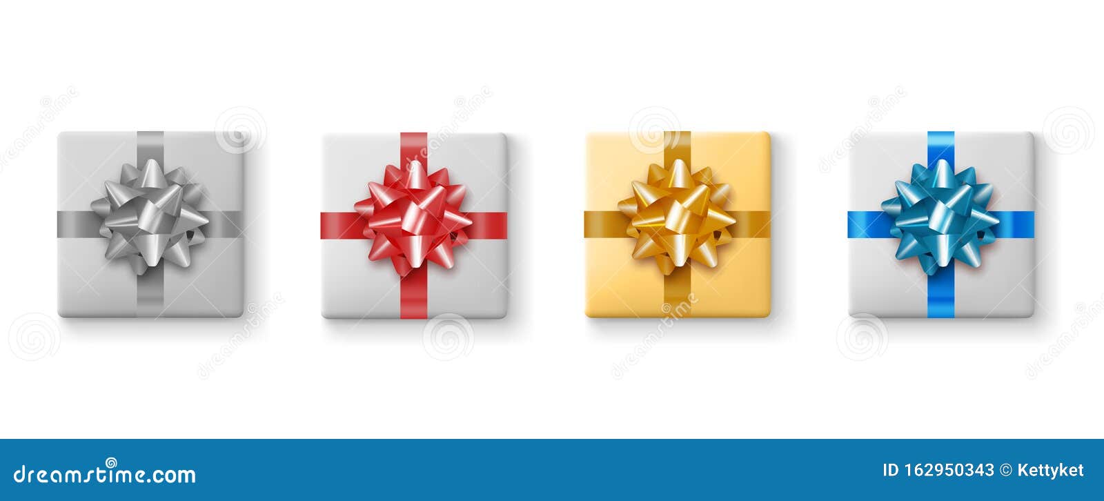 Set of Gifts Box. Collection Realistic Gift Presents View Top Stock ...