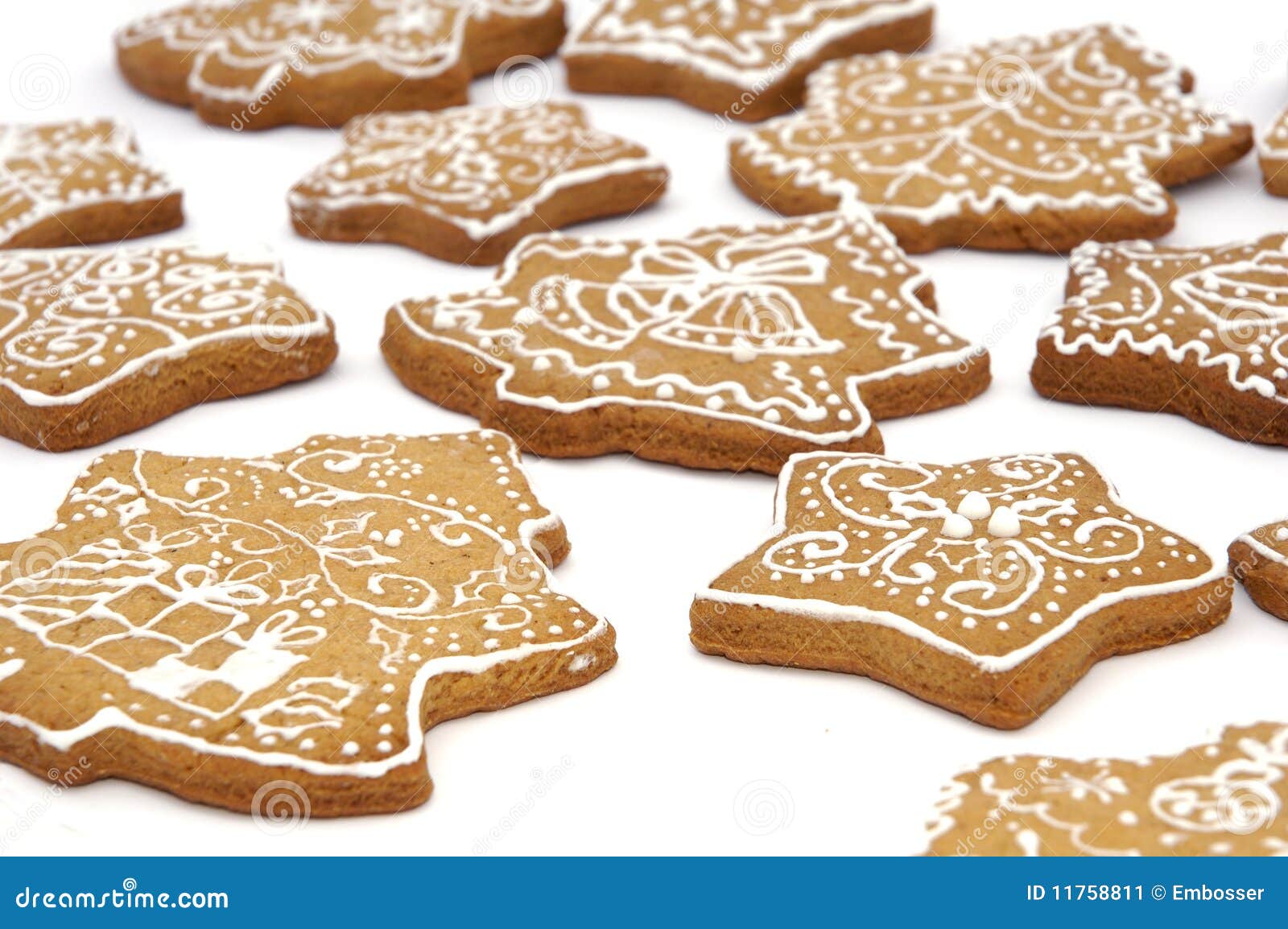 Set of Gingerbread Biscuits Stock Image - Image of baked, ginger: 11758811