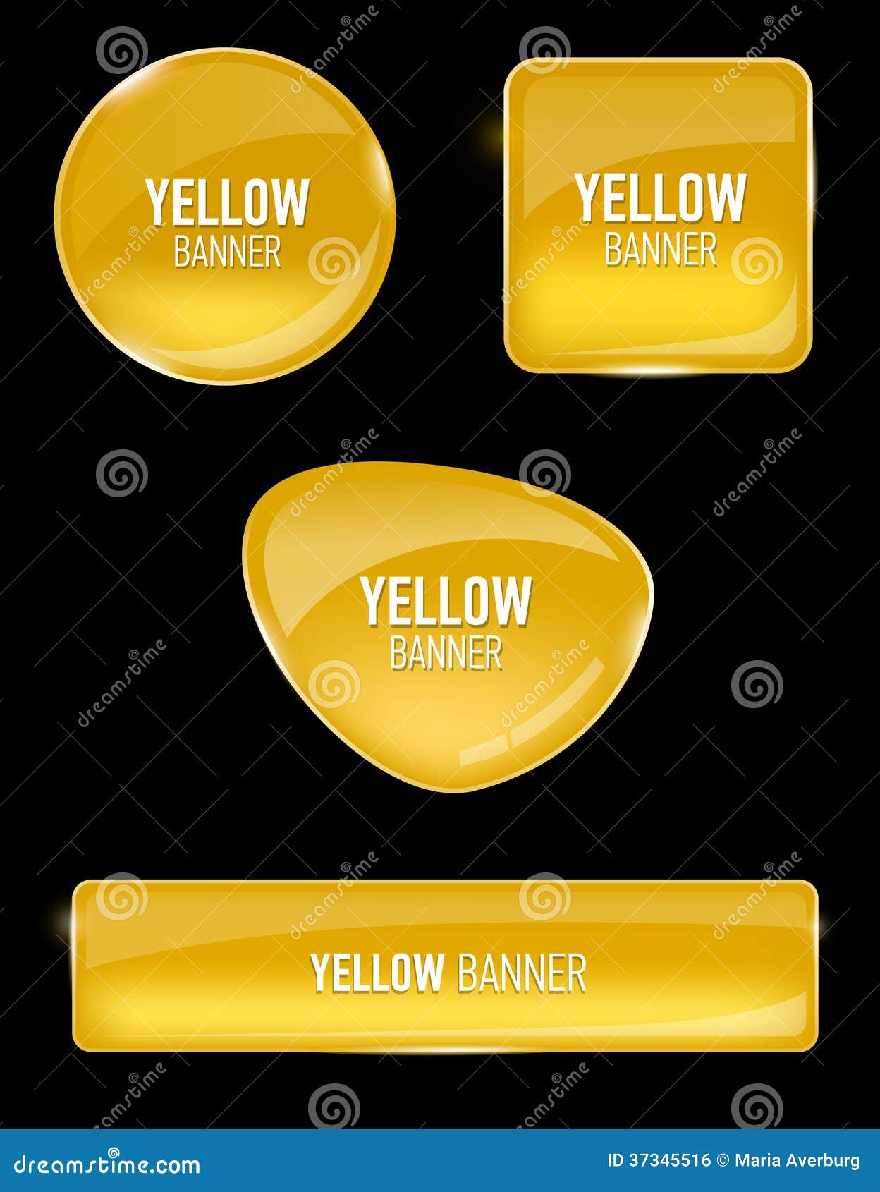 Set of Glass Banners for Your Design. Stock Vector - Illustration of ...