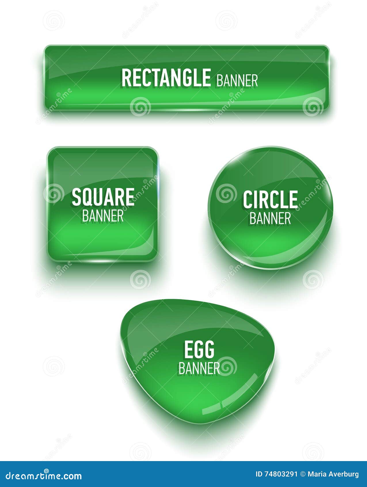 Set of Glass Banners for Your Design. Stock Vector - Illustration of ...