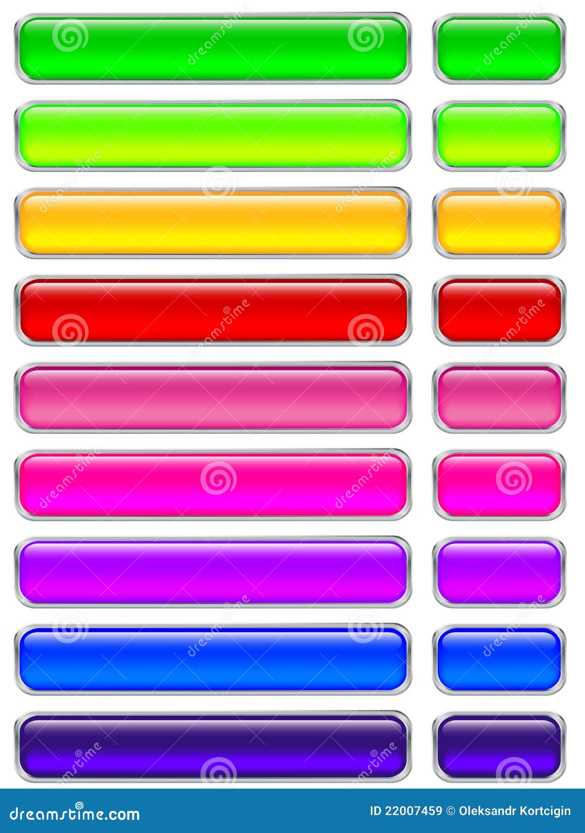 Set of glass buttons stock vector. Illustration of shapes - 22007459