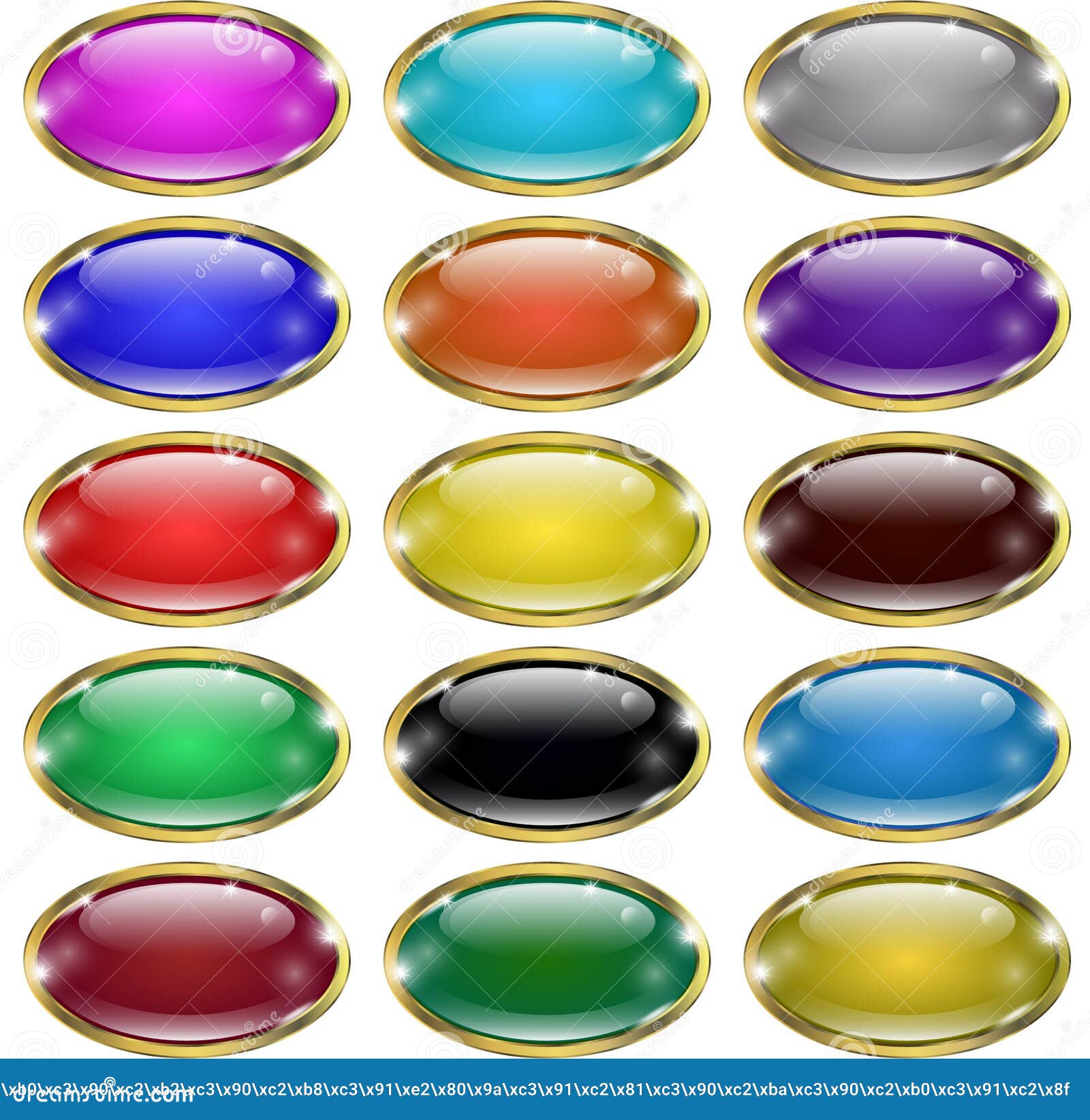A set of glass buttons stock vector. Illustration of multimedia - 106408583