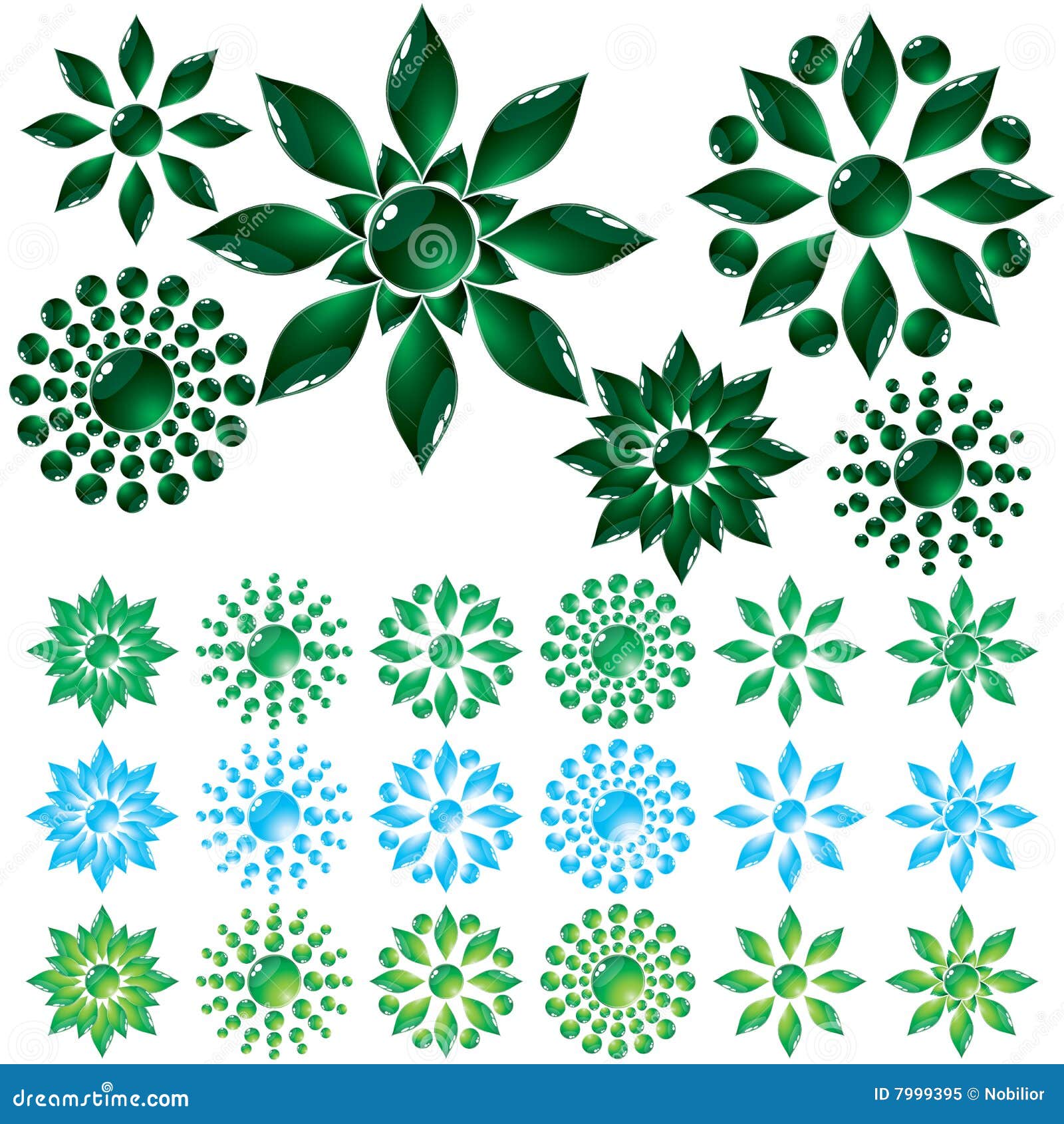 Set glass flower stock vector. Illustration of internet - 7999395