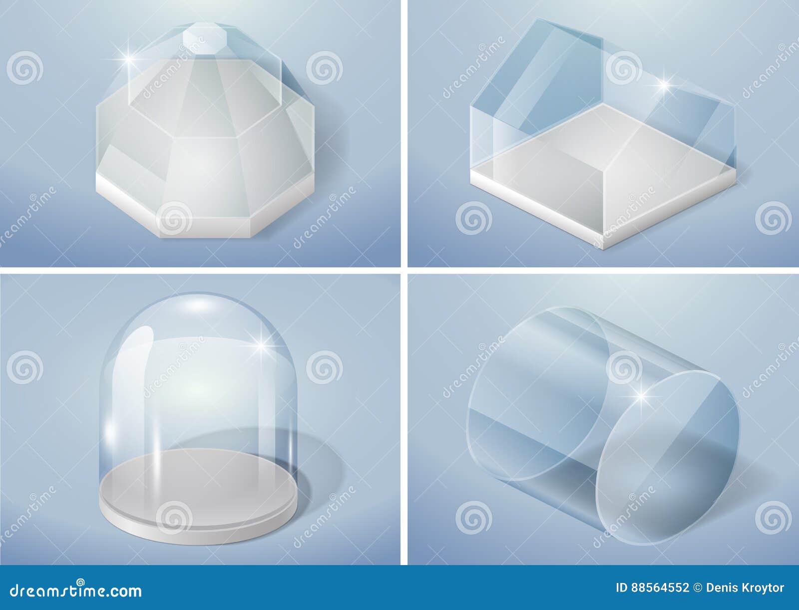 Set of glass shapes stock illustration. Illustration of prism - 88564552