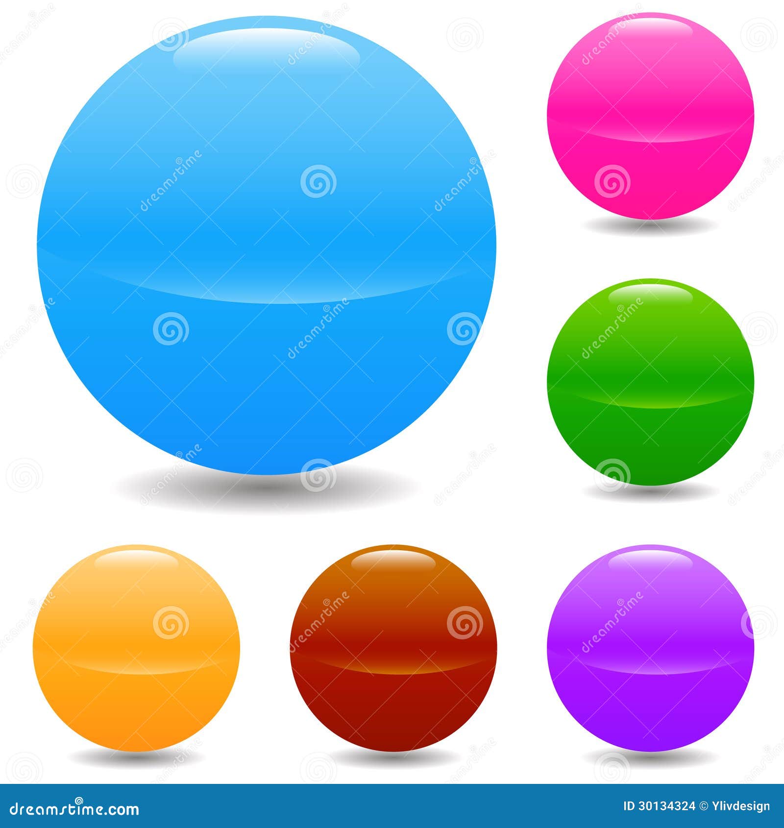 Set of glass spheres stock vector. Illustration of internet - 30134324