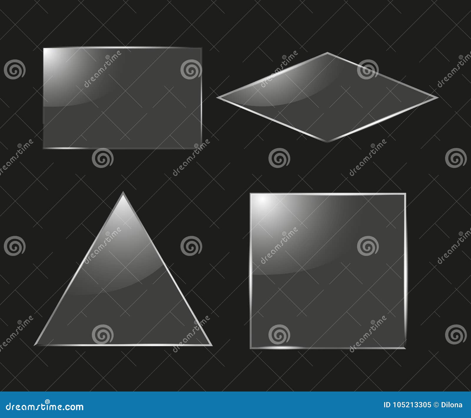 Square, Rectangular Overlay Textures Stamps Set. Grunge Texture Vector ...