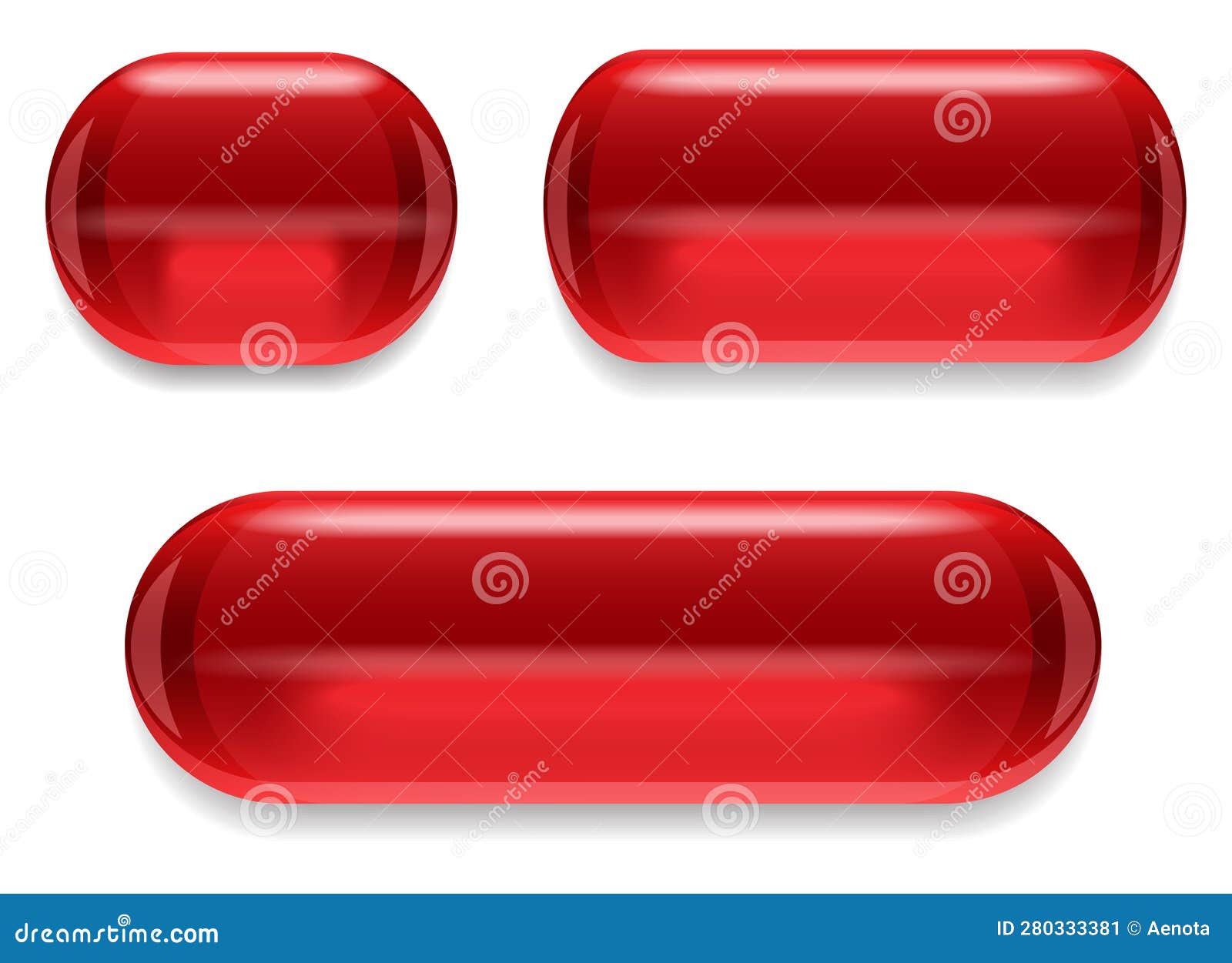 Set of Glass Vector Buttons Stock Vector - Illustration of symbol, element: 280333381