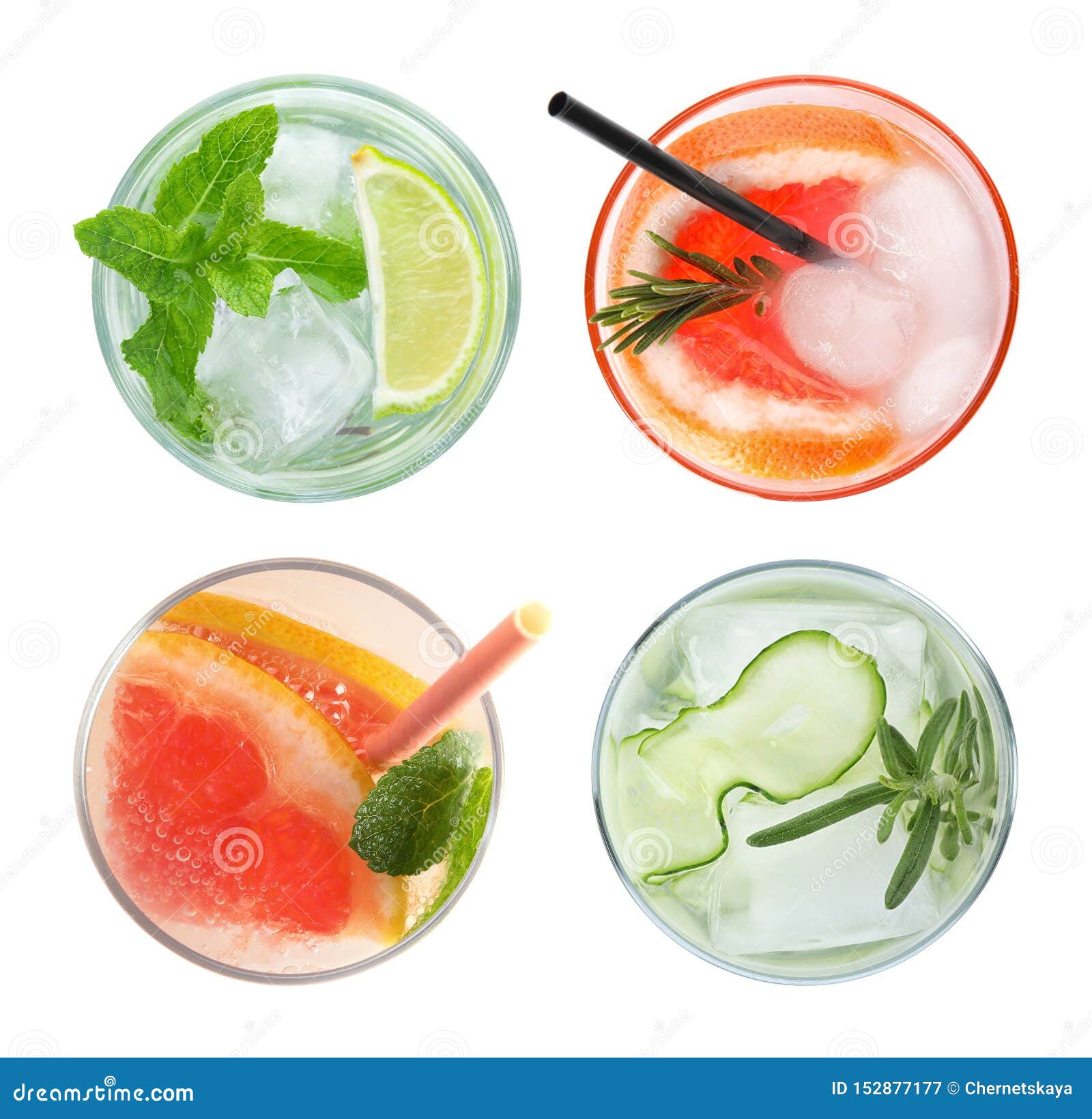 Set With Different Refreshing Cocktails On Background. Banner Design ...