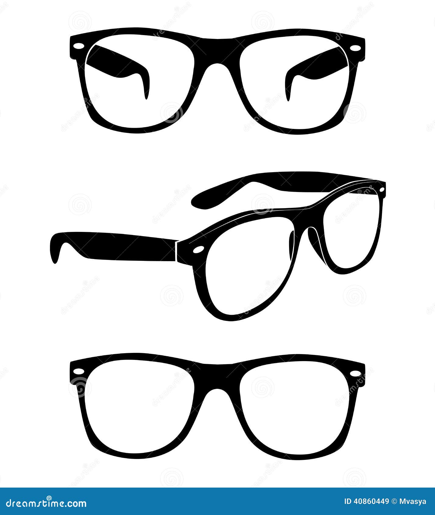 Set of glasses stock vector. Illustration of shape, icon - 40860449