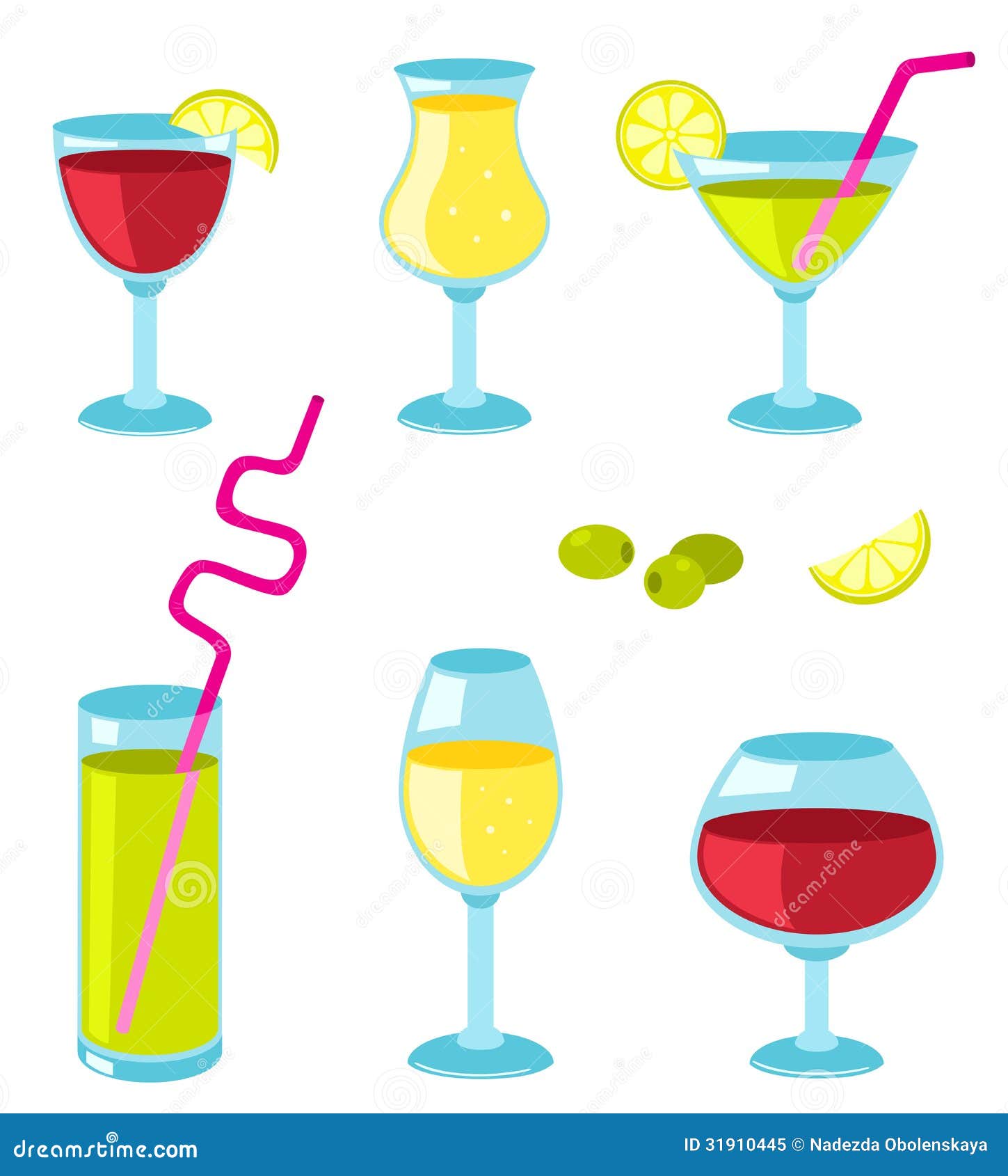 Set of glasses for wine stock vector. Illustration of dishware - 31910445