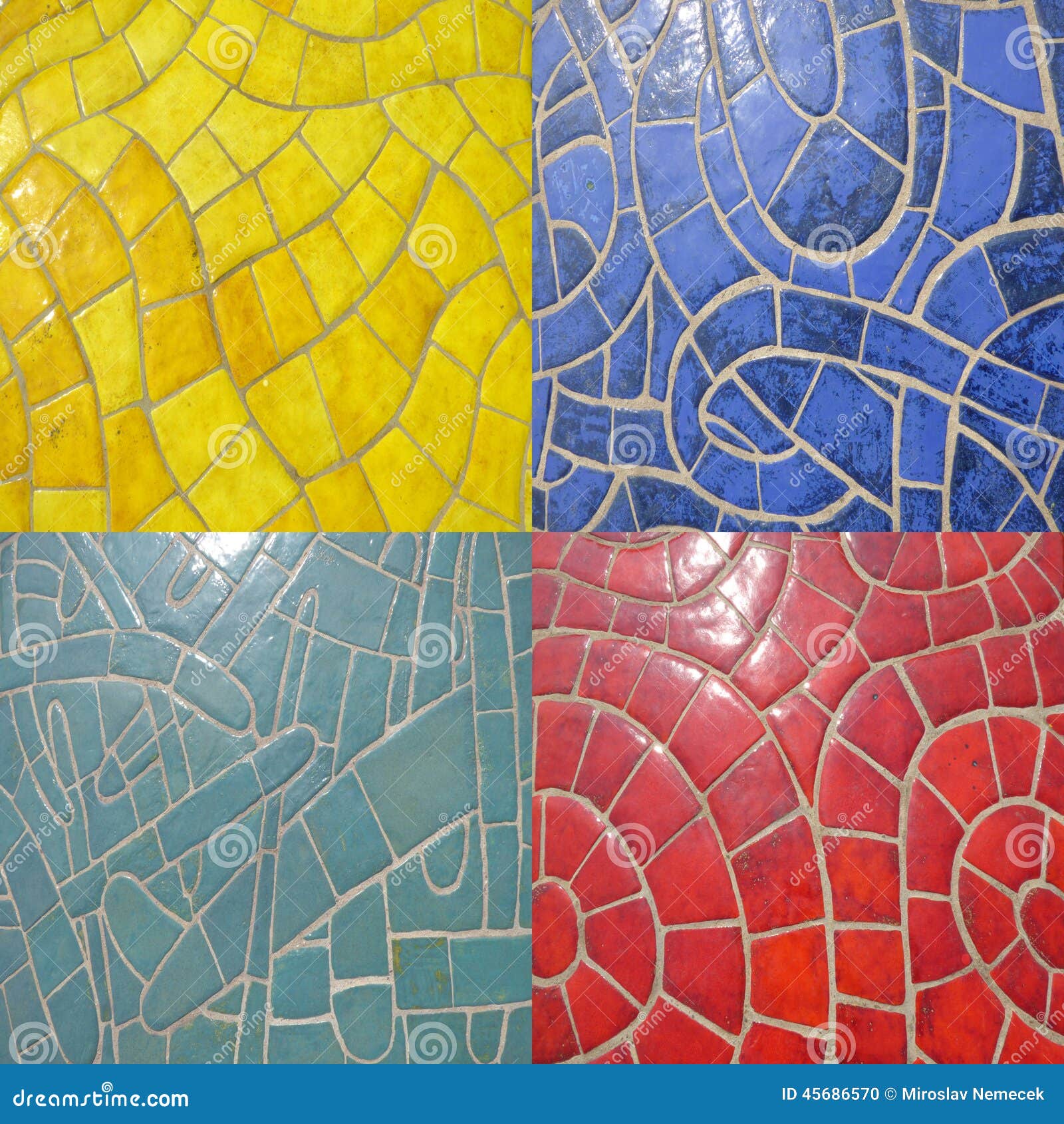 Set of Glazed Stone Textures Stock Illustration - Illustration of ...