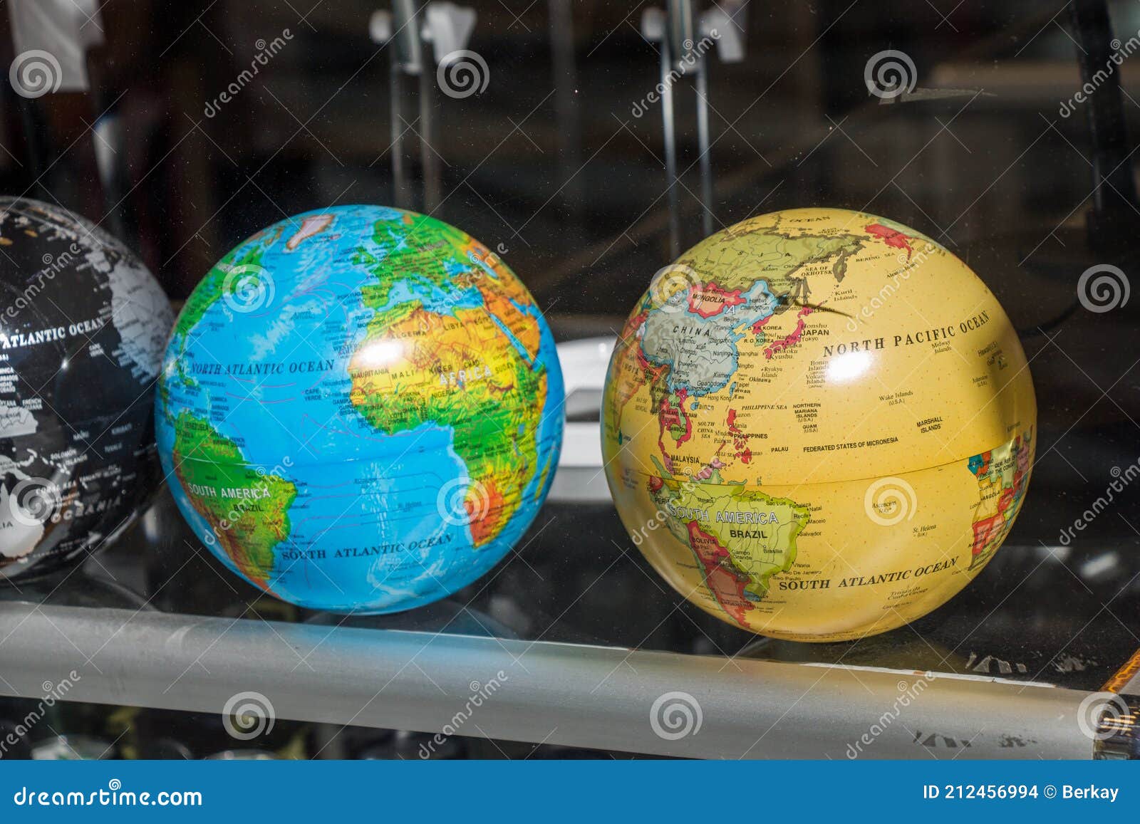 Set of Globes of Various Types Stock Photo - Image of geography, sphere ...