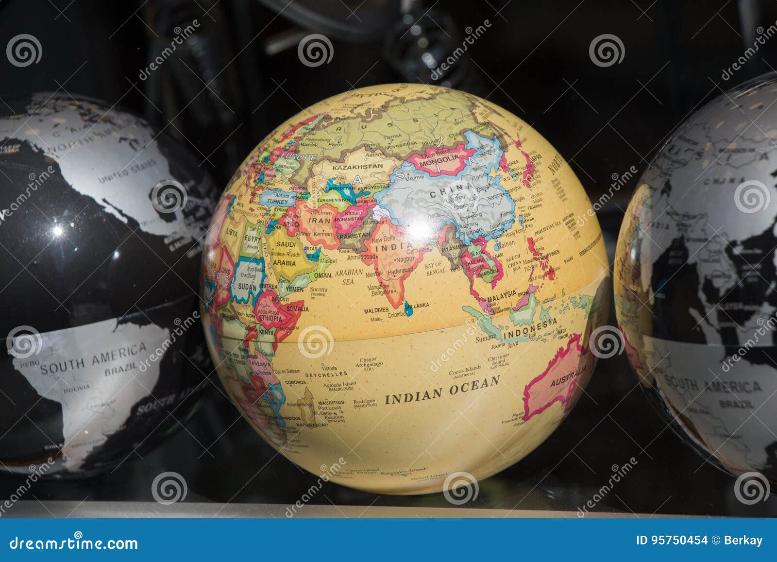 Set of Globes of Various Types Stock Photo - Image of sphere, geography ...