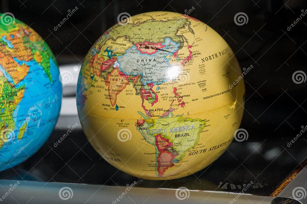 Set of Globes of Various Types Stock Image - Image of global, ocean ...