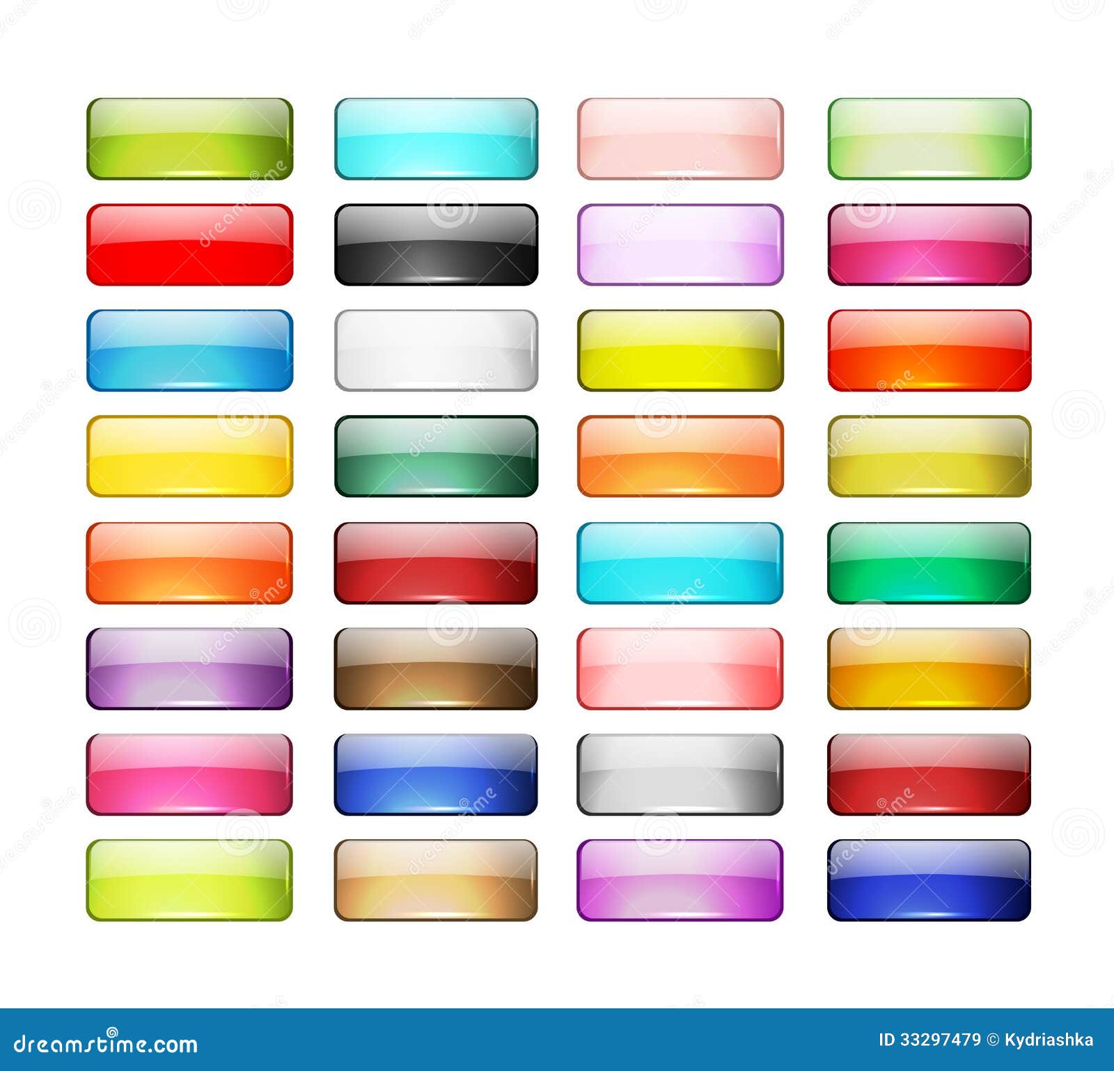 Set of Glossy Button Icons for Your Design Stock Vector - Illustration ...