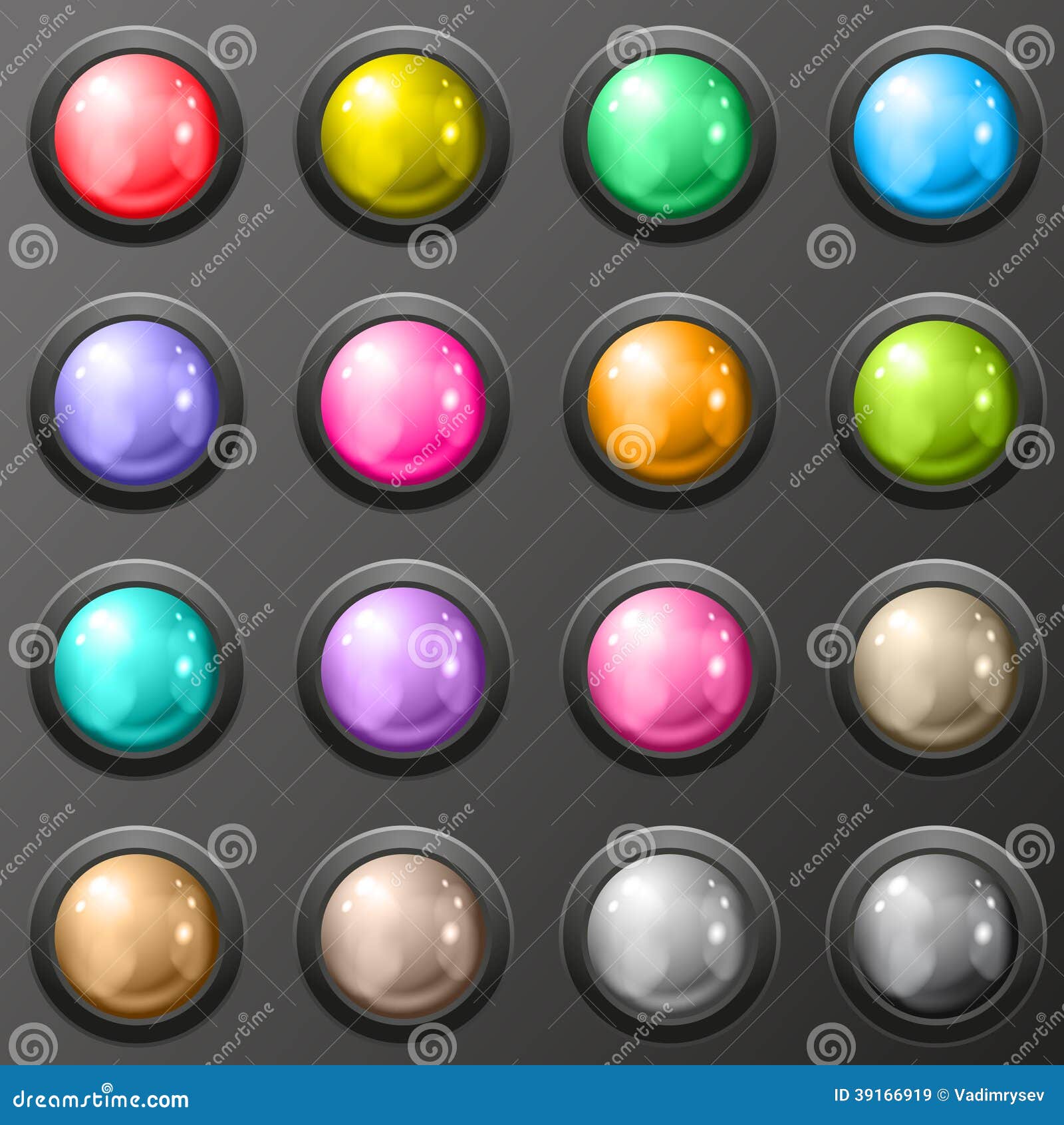 Set of Glossy Button for Web Applications. Stock Vector - Illustration ...