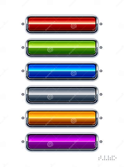 Set of glossy buttons stock vector. Illustration of color - 29294270