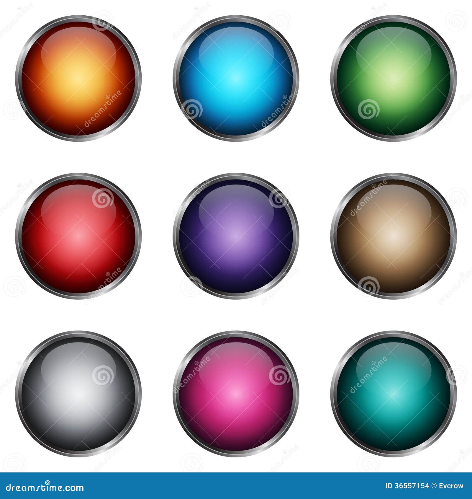 Set glossy buttons stock vector. Illustration of graphic - 36557154