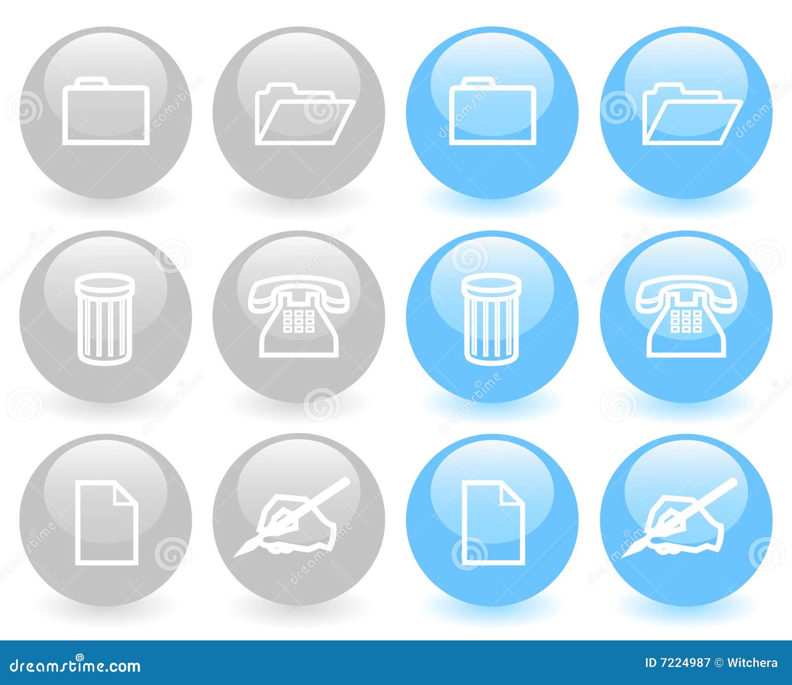 Set of Glossy Icons (ver 1) Stock Illustration - Illustration of design ...