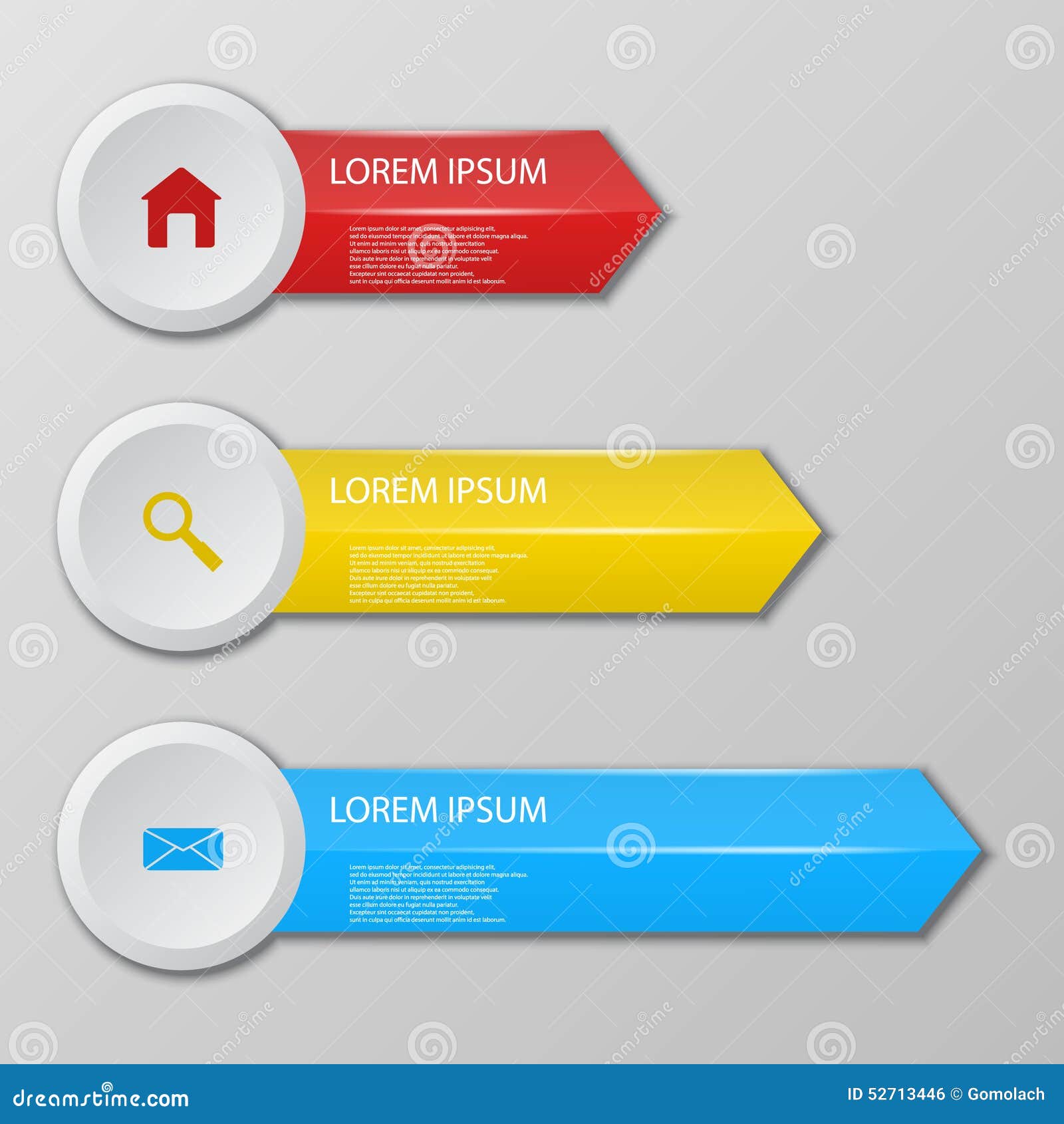 Set of Glossy Plastic Banners Stock Vector - Illustration of bright ...