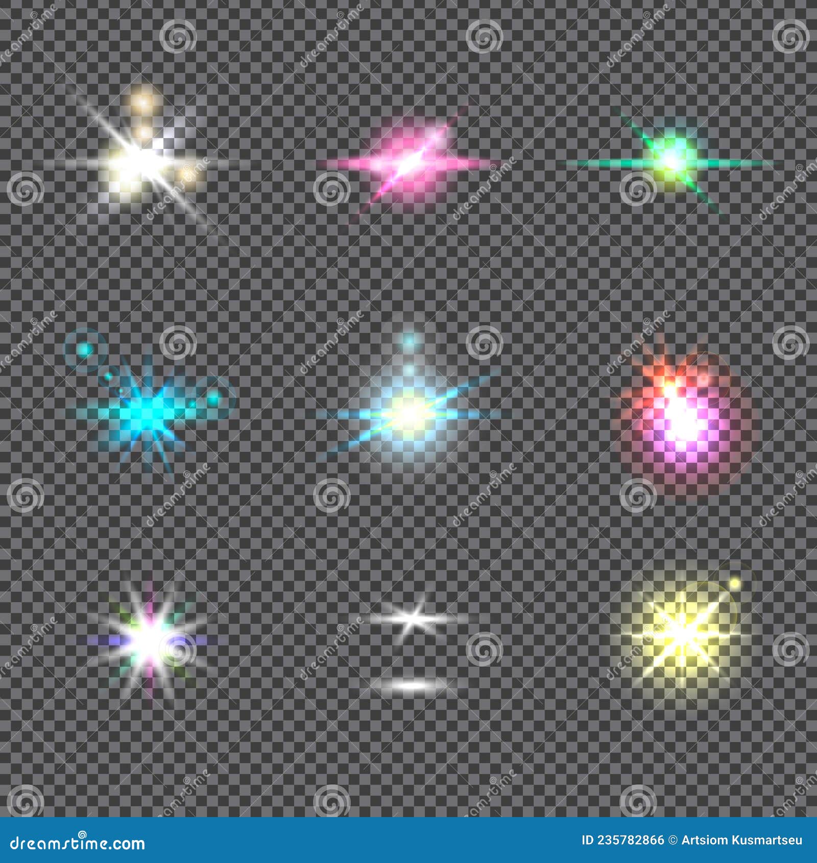 Set of Glow and Explosion Effect Vector Stock Vector - Illustration of ...