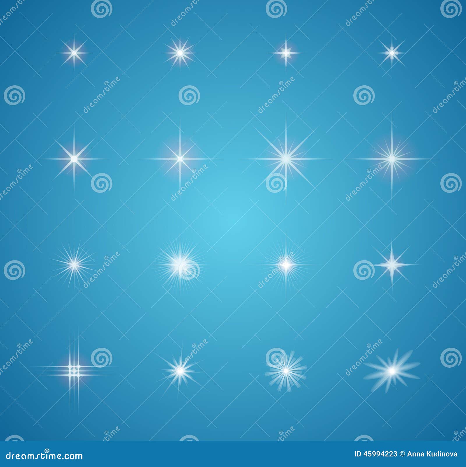 Set of Glowing Light Effect Stars Bursts Stock Vector - Illustration of ...
