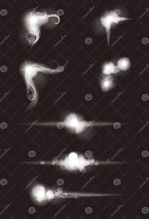 Set of Glowing Special Effects Stock Vector - Illustration of ...