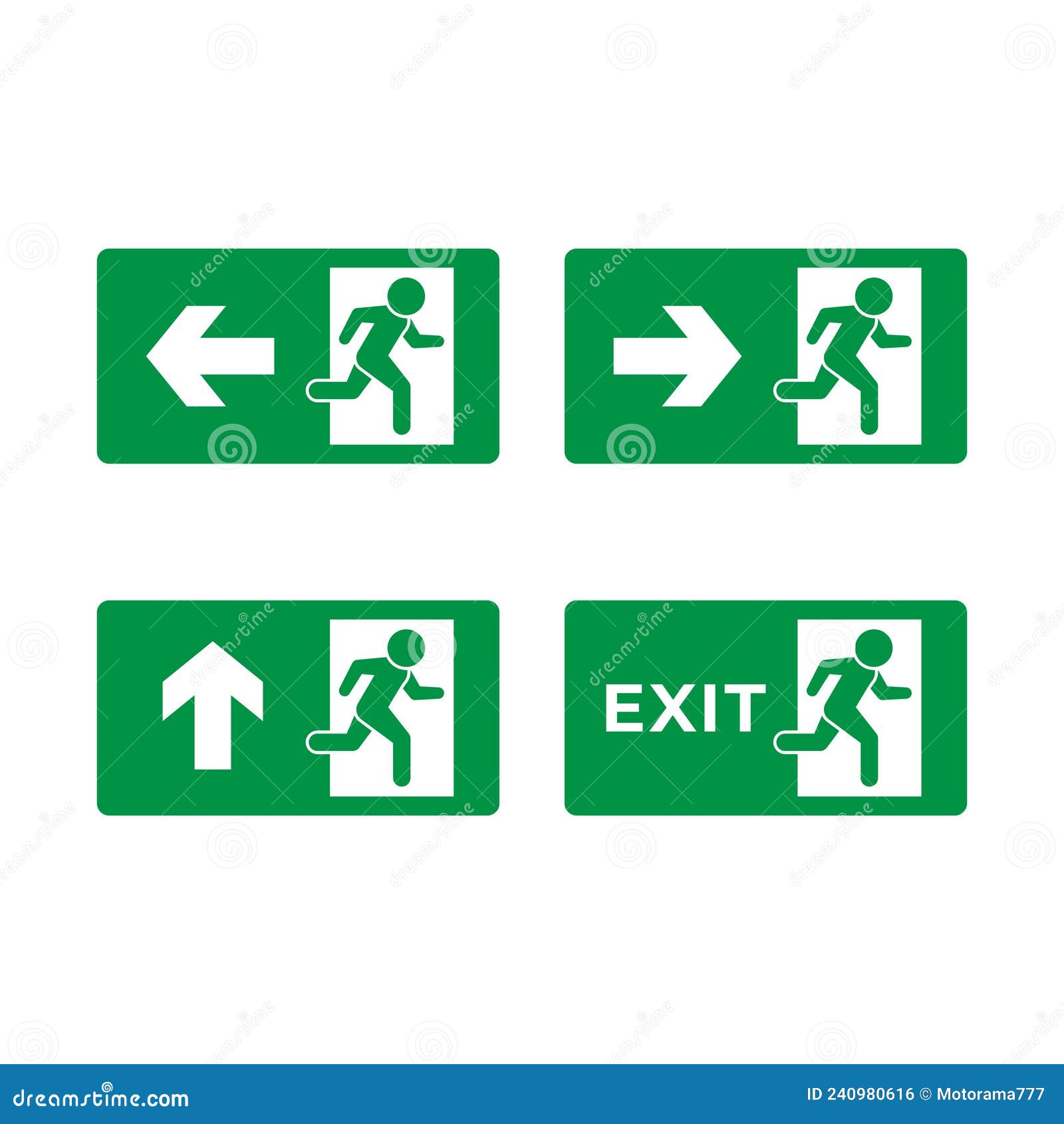 Set Glyph Icons of Exit Direction Stock Vector - Illustration of ...