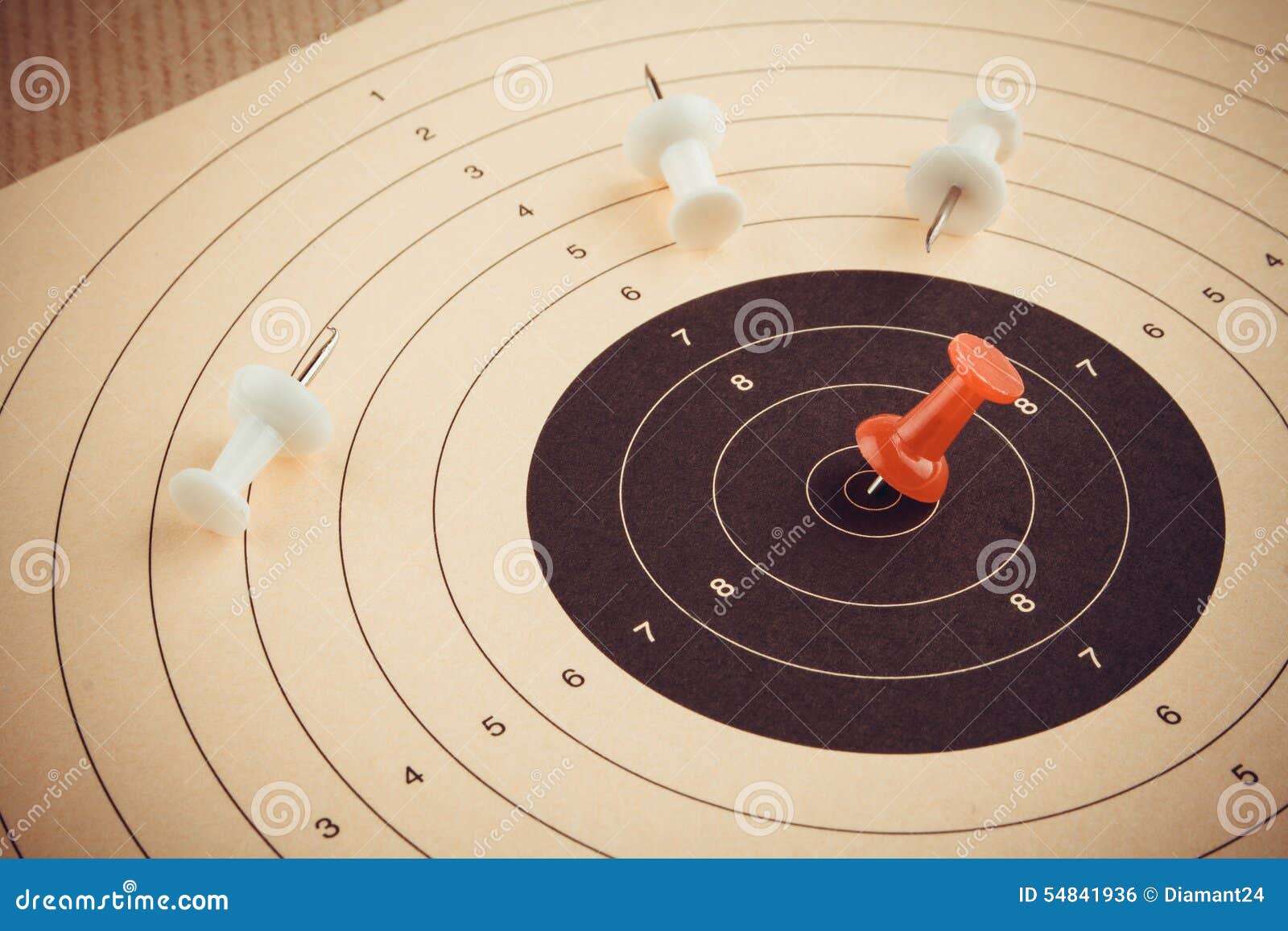 Set Goal and Win with Red Pin, Business Concept Stock Photo - Image of ...