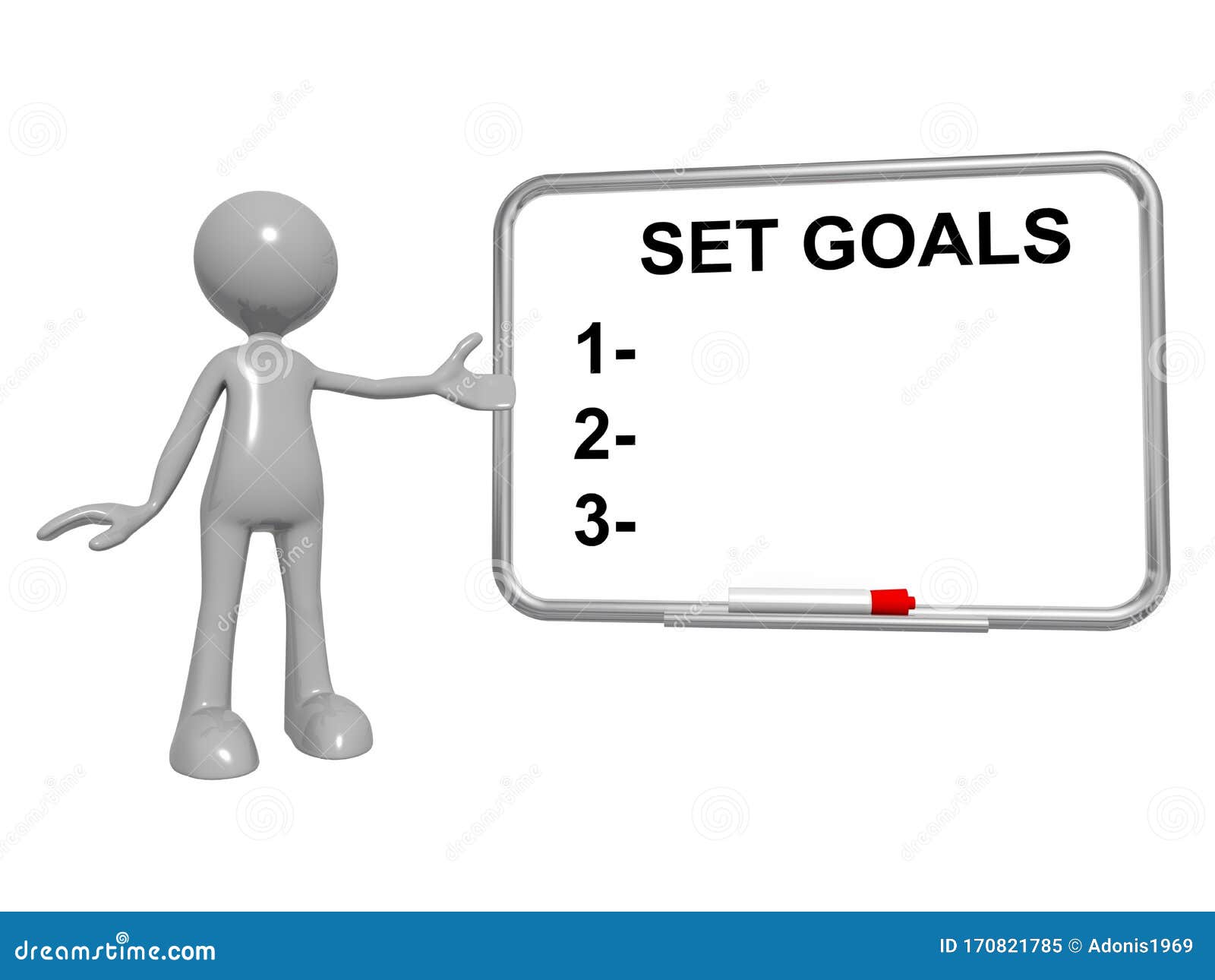 Set goals on board stock illustration. Illustration of colours - 170821785