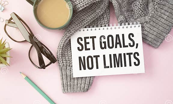 Set Goals, Not Limits. Decision Making - Handwriting on a Notebook with ...