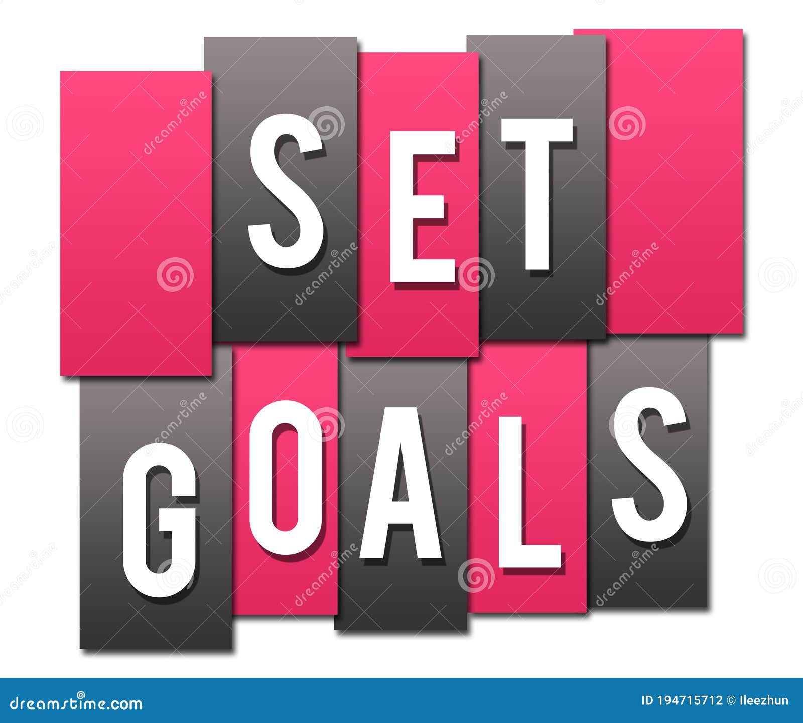 Set Goals Pink Grey Stripes Group Stock Illustration - Illustration of ...