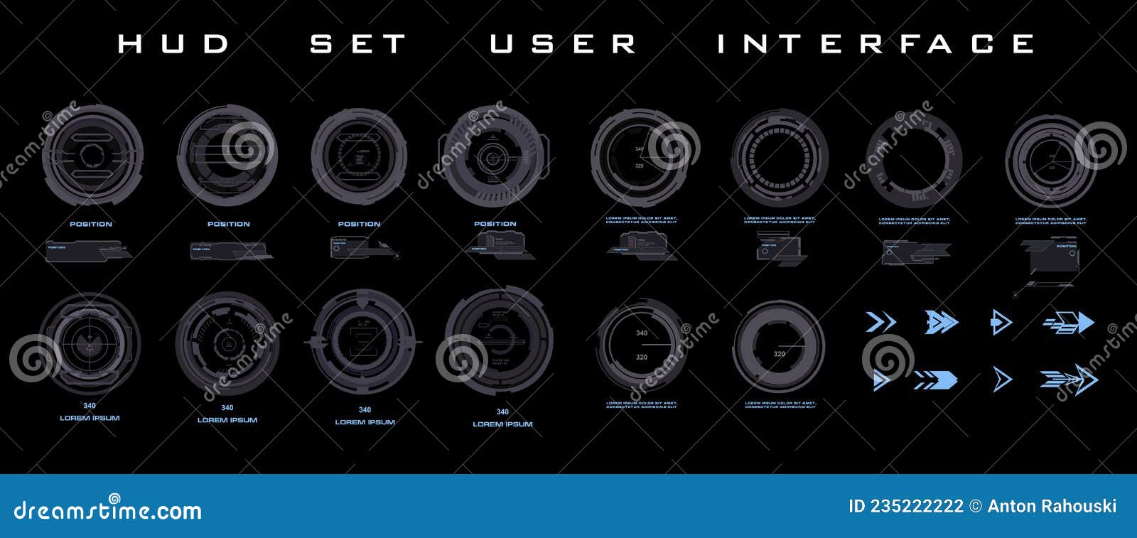 Set Goals and Targets. Navigation Elements for the Game HUD Interface ...