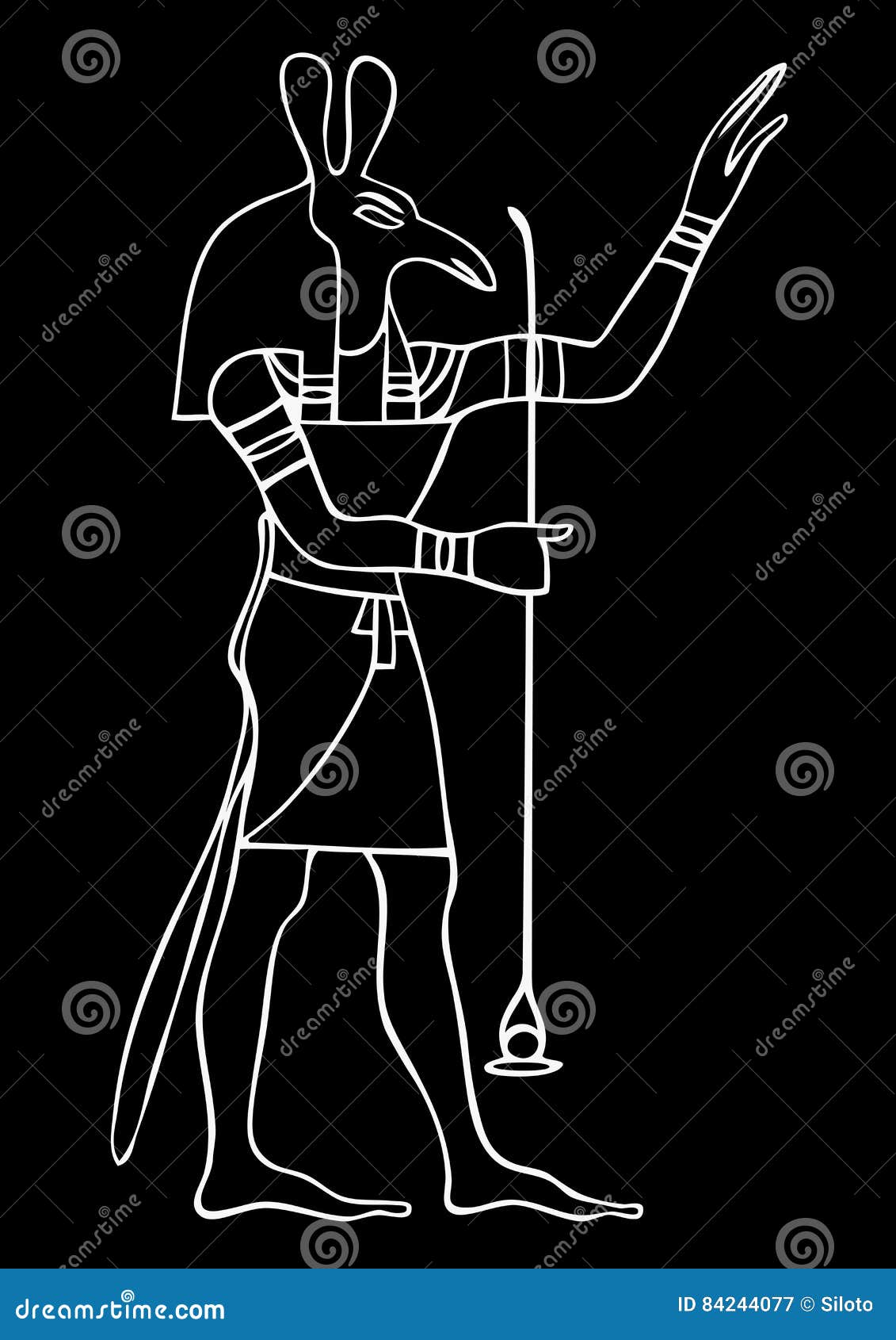 Set - God of ancient Egypt stock vector. Illustration of deity - 84244077