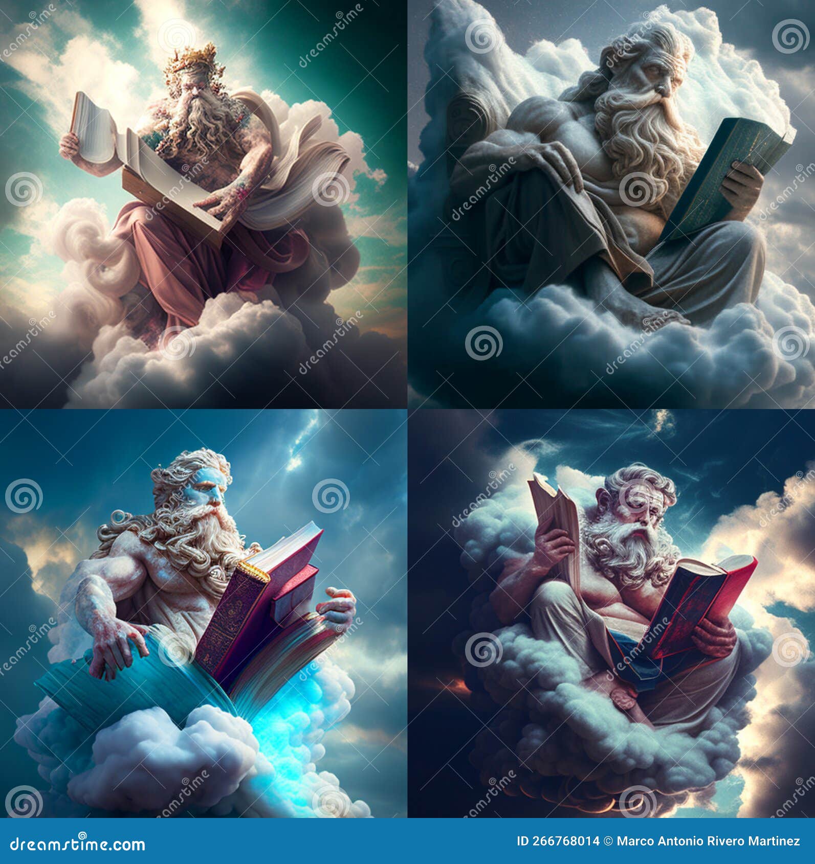 Set of Gods with a Table of Commandments Stock Illustration ...