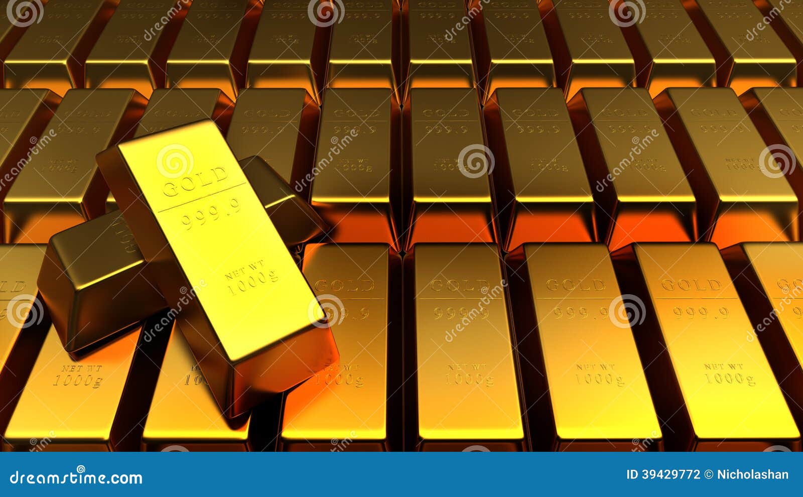 Set of gold bars isolated stock illustration. Illustration of monetary ...