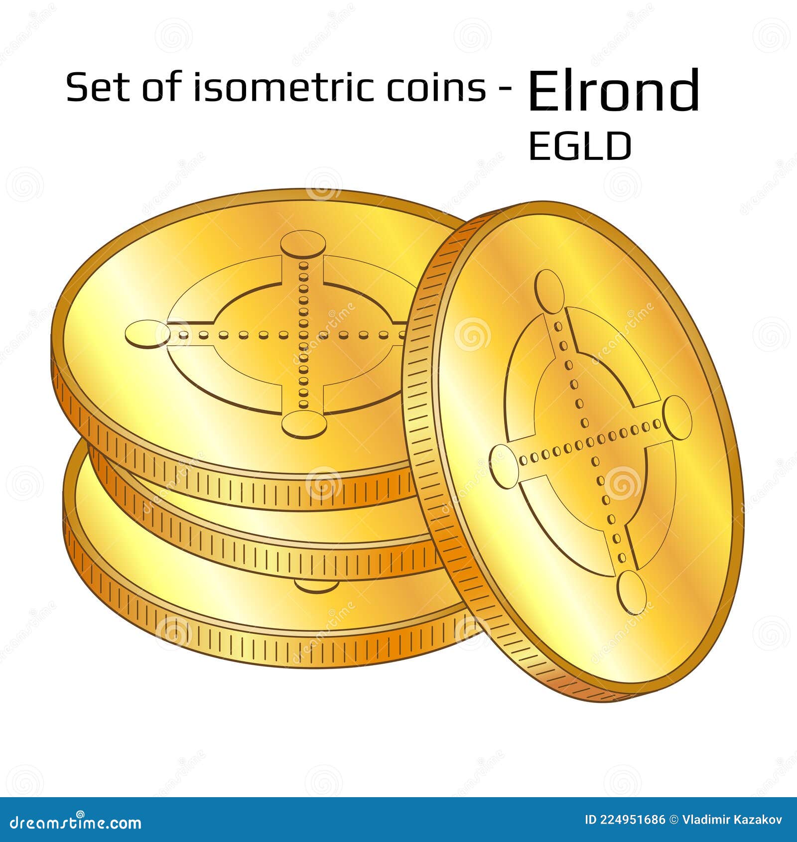 Elrond EGLD Token Symbol In Digital Circle With Futuristic ...