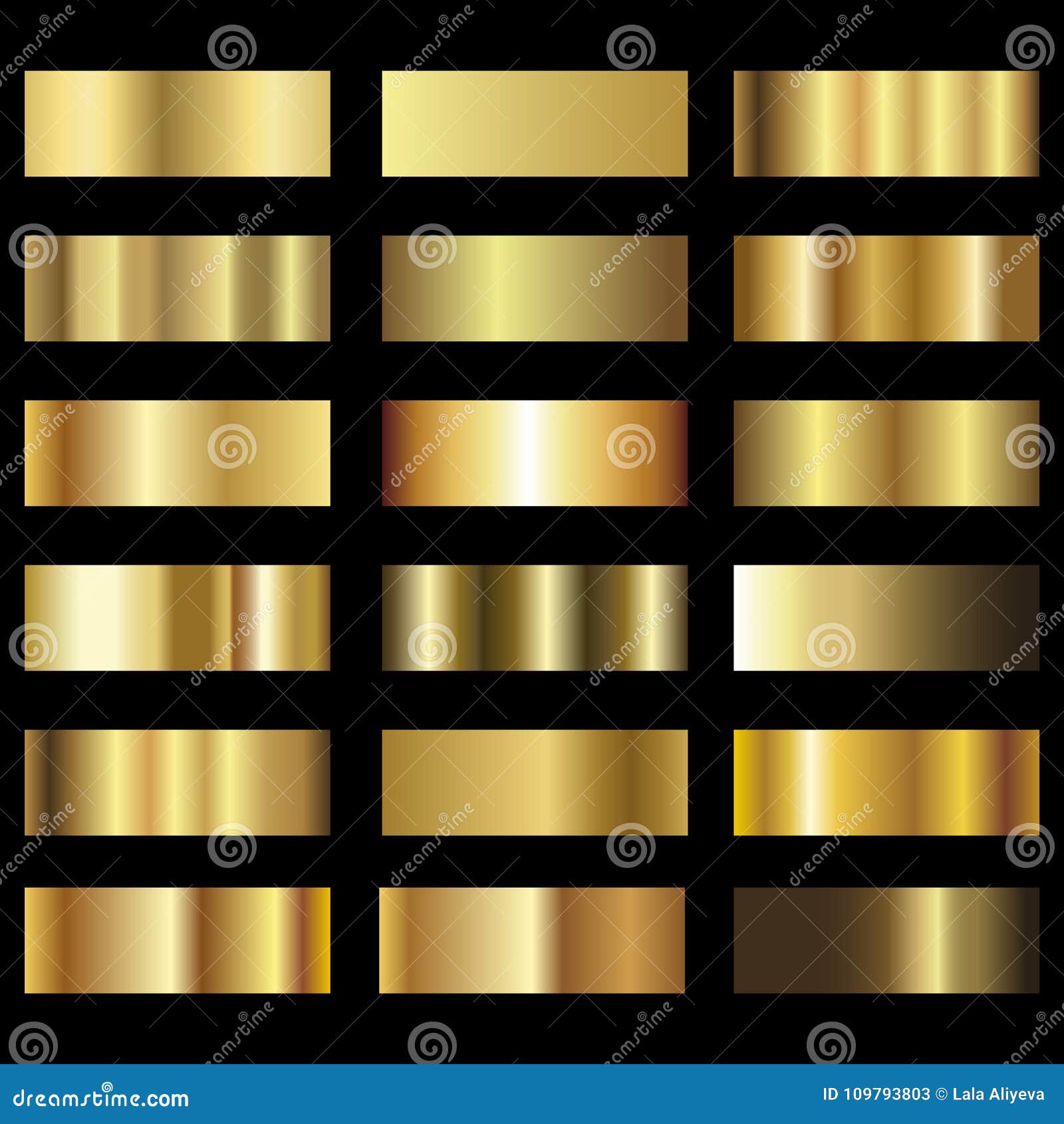 Set of Gold Foil Texture Pattern Background . Vector Stock Vector ...