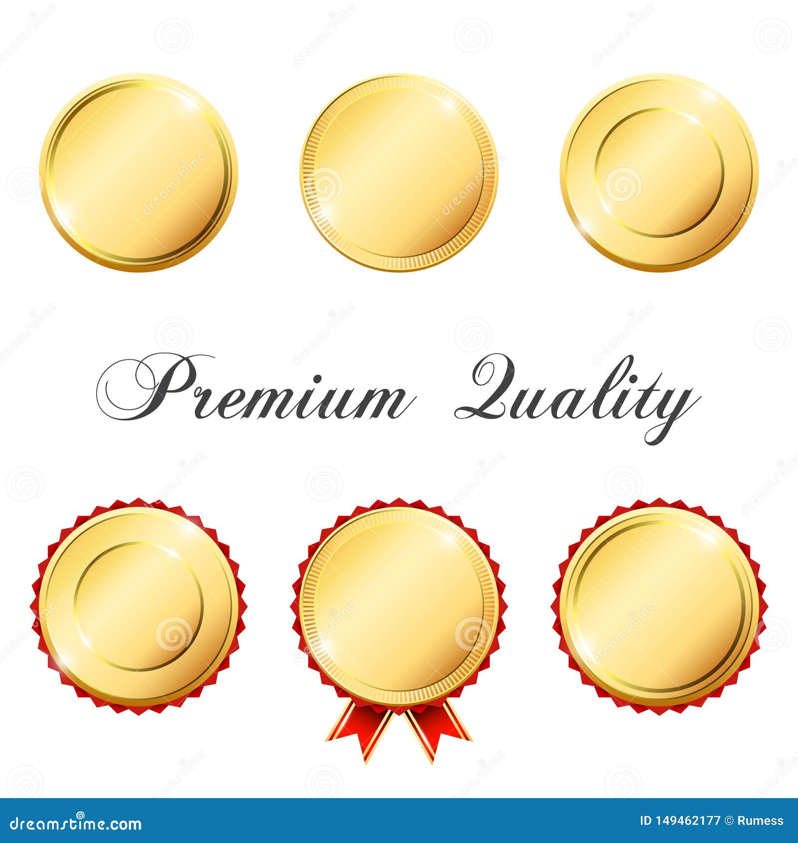 Set of Gold Labels. Vector Illustration Stock Vector - Illustration of ...