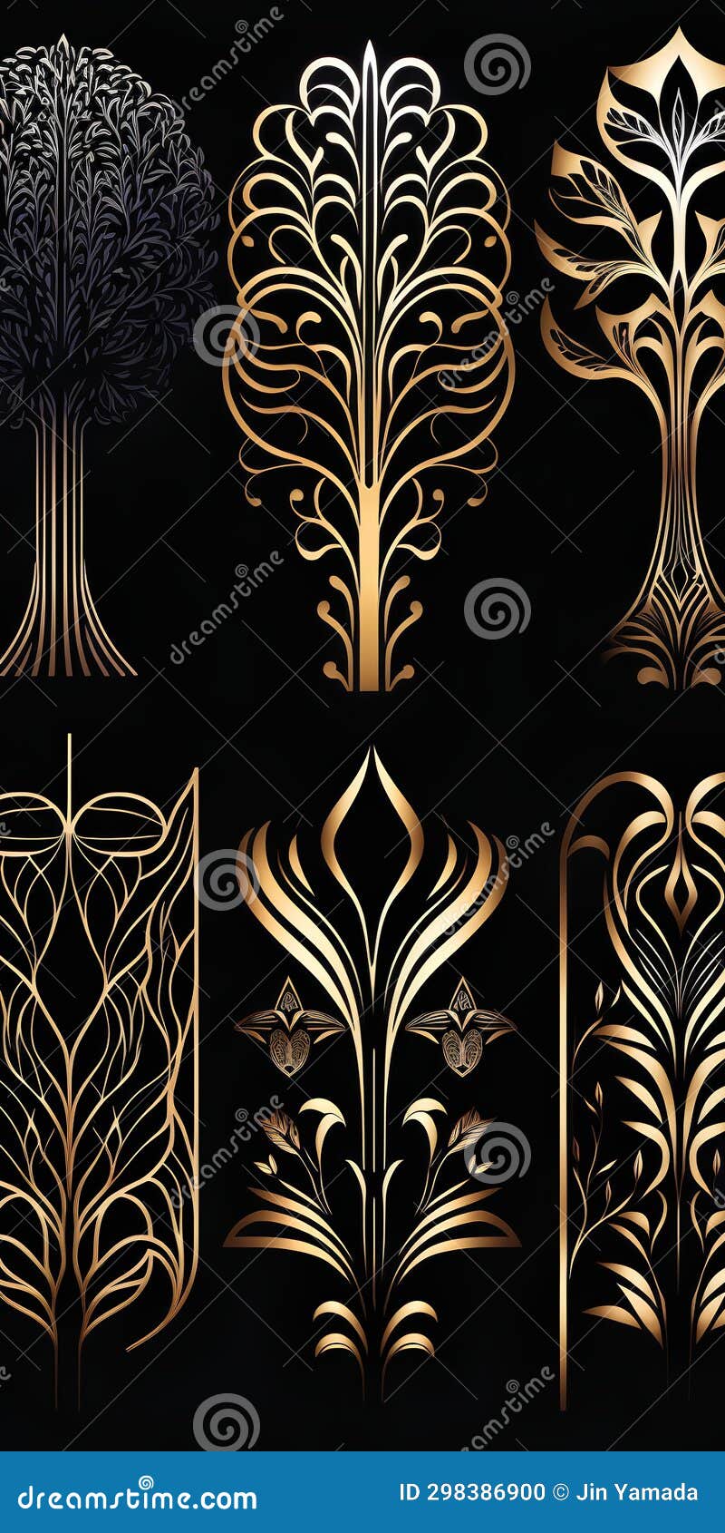 Set of Gold Ornamental Decorative Elements for Design. Vector ...