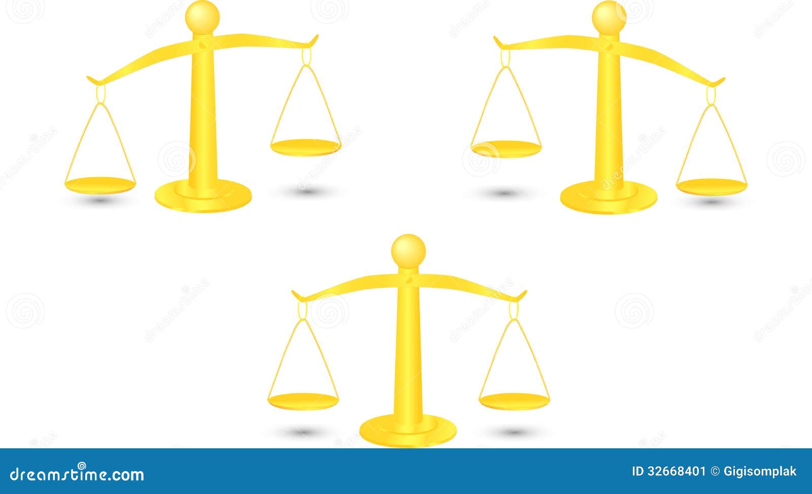 Set of Gold Scales stock vector. Illustration of equal - 32668401