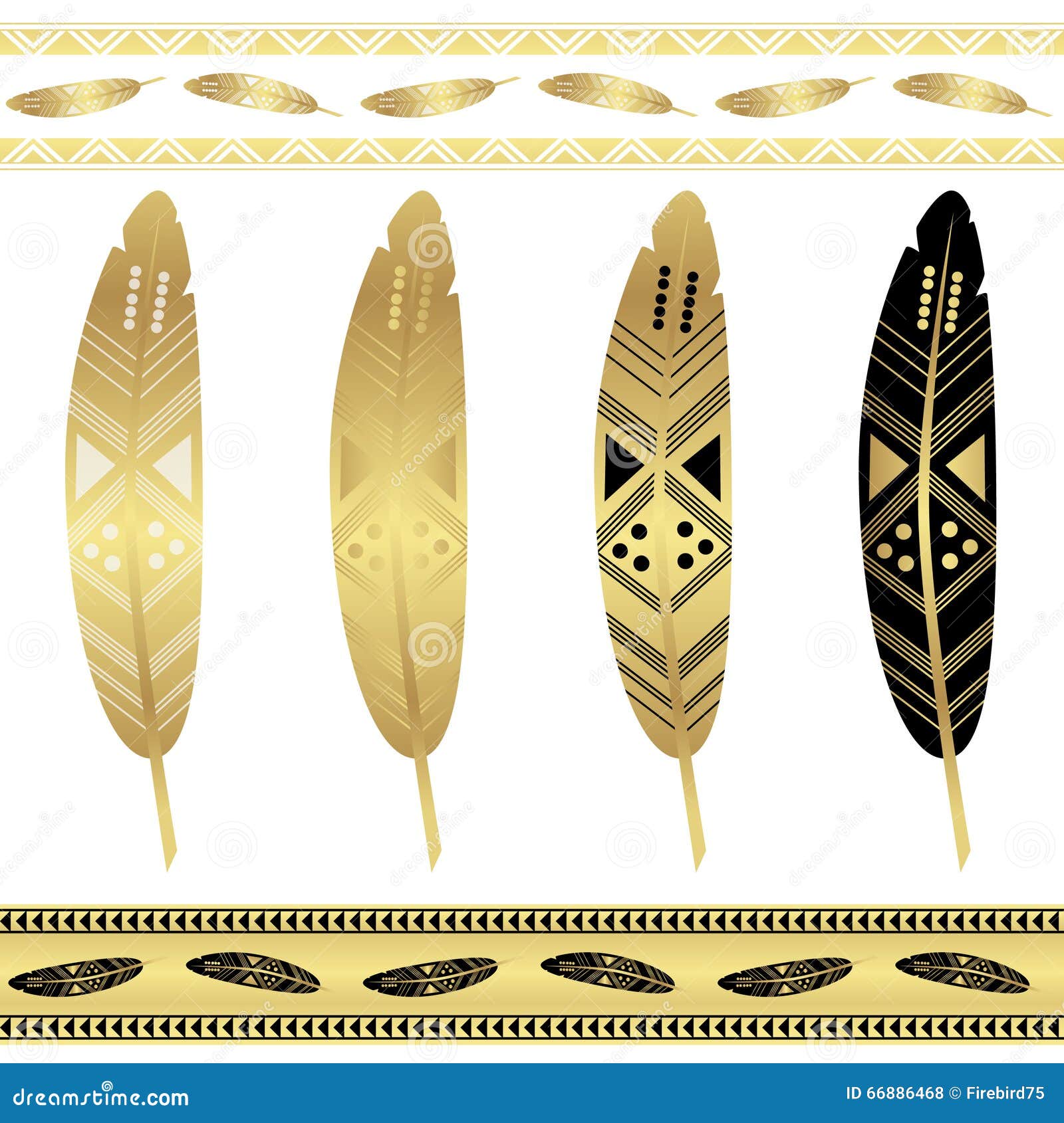 Gold Tribal Tattoo Wolf Designs Illustration Royalty-Free Stock ...