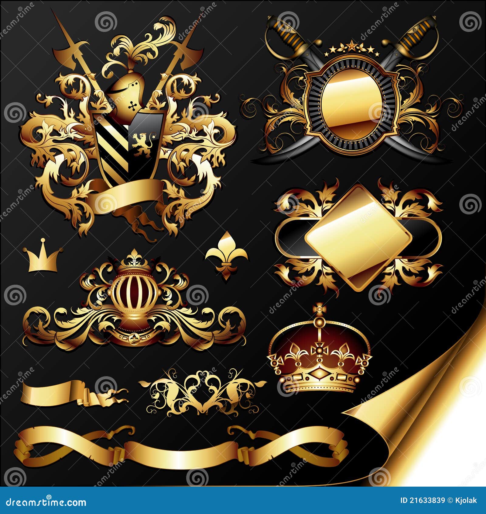 Golden Orb Heraldic Symbol, Monarchy Attribute Vector Illustration On A ...