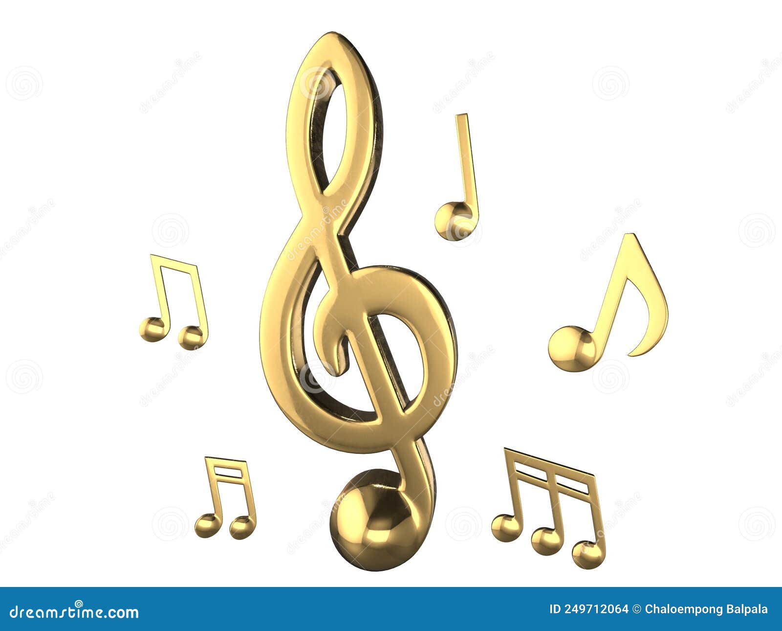 Set of Golden Music Notes , Isolate Objects . Stock Illustration ...