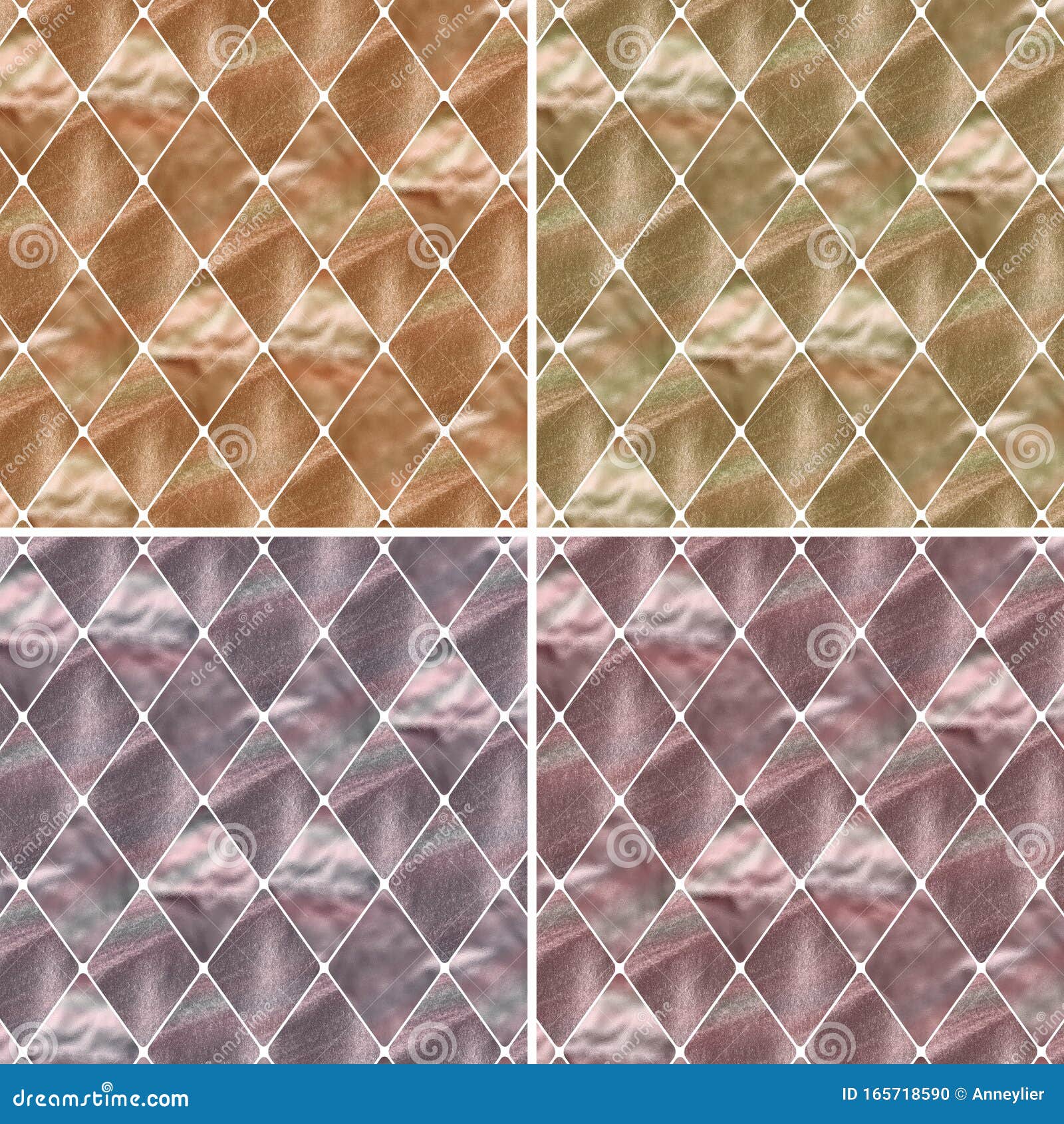 Set of Golden Rhombus Pattern Stock Photo - Image of artistic, decor ...