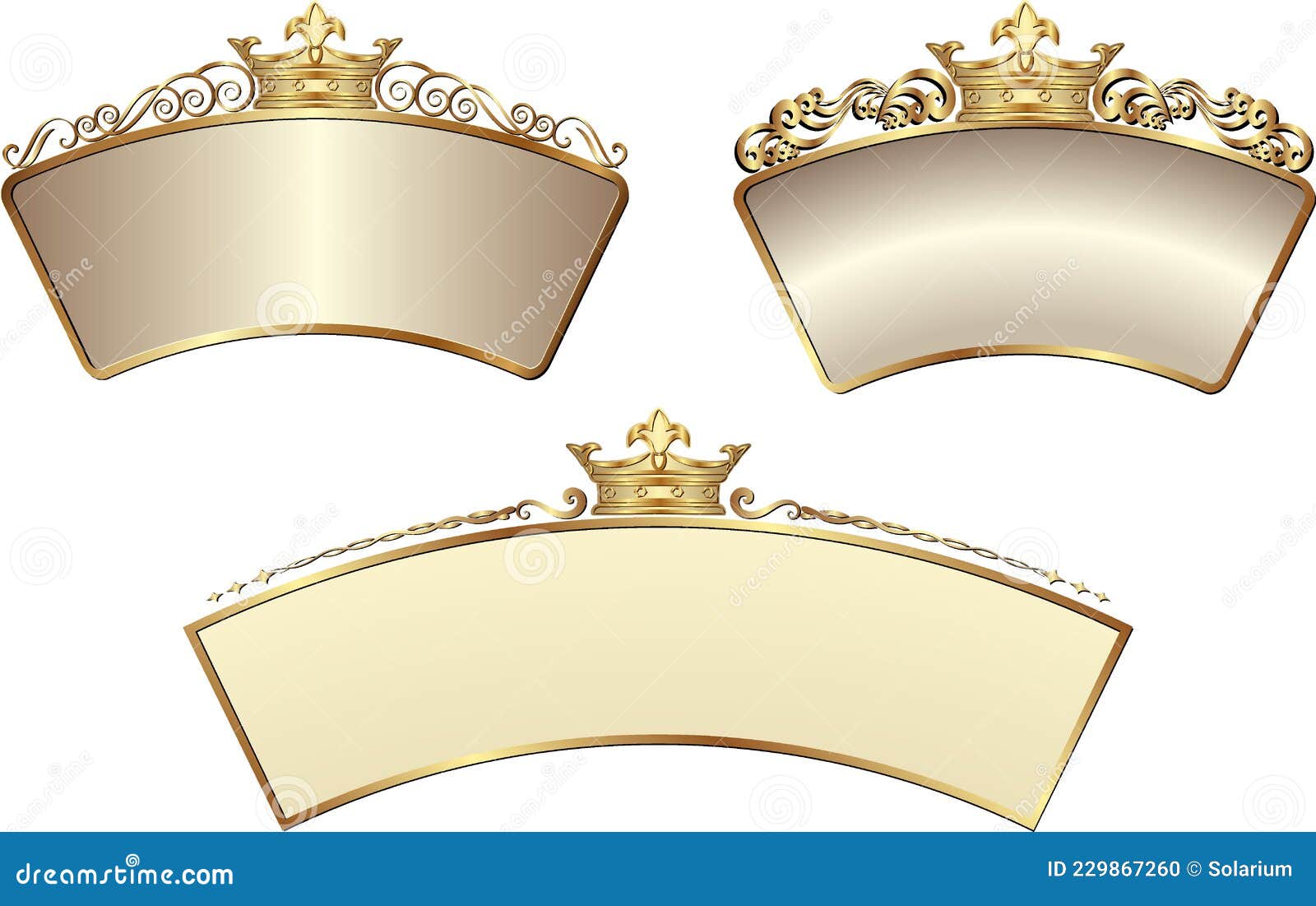 Royal frames stock vector. Illustration of ornate, profile - 229867260